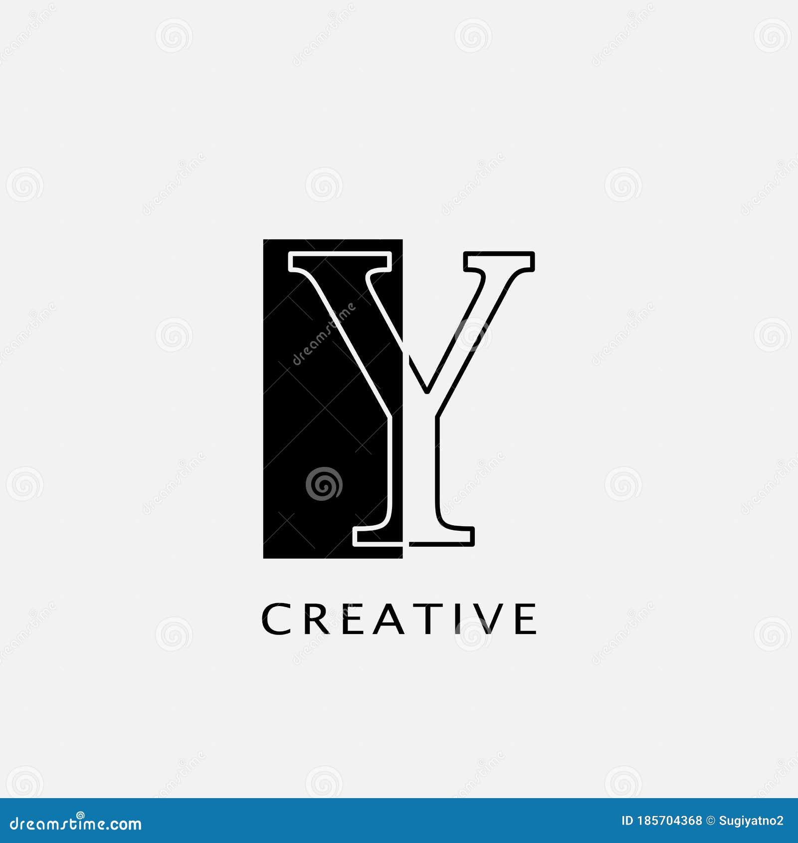 Outline Letter Y Rectangular Polygon Geometric Letter Logo Stock Vector ...