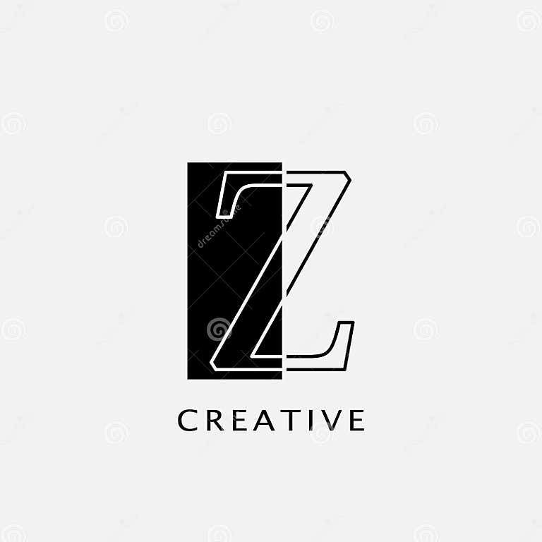 Outline Letter Z Rectangular Polygon Geometric Letter Logo Stock Vector ...