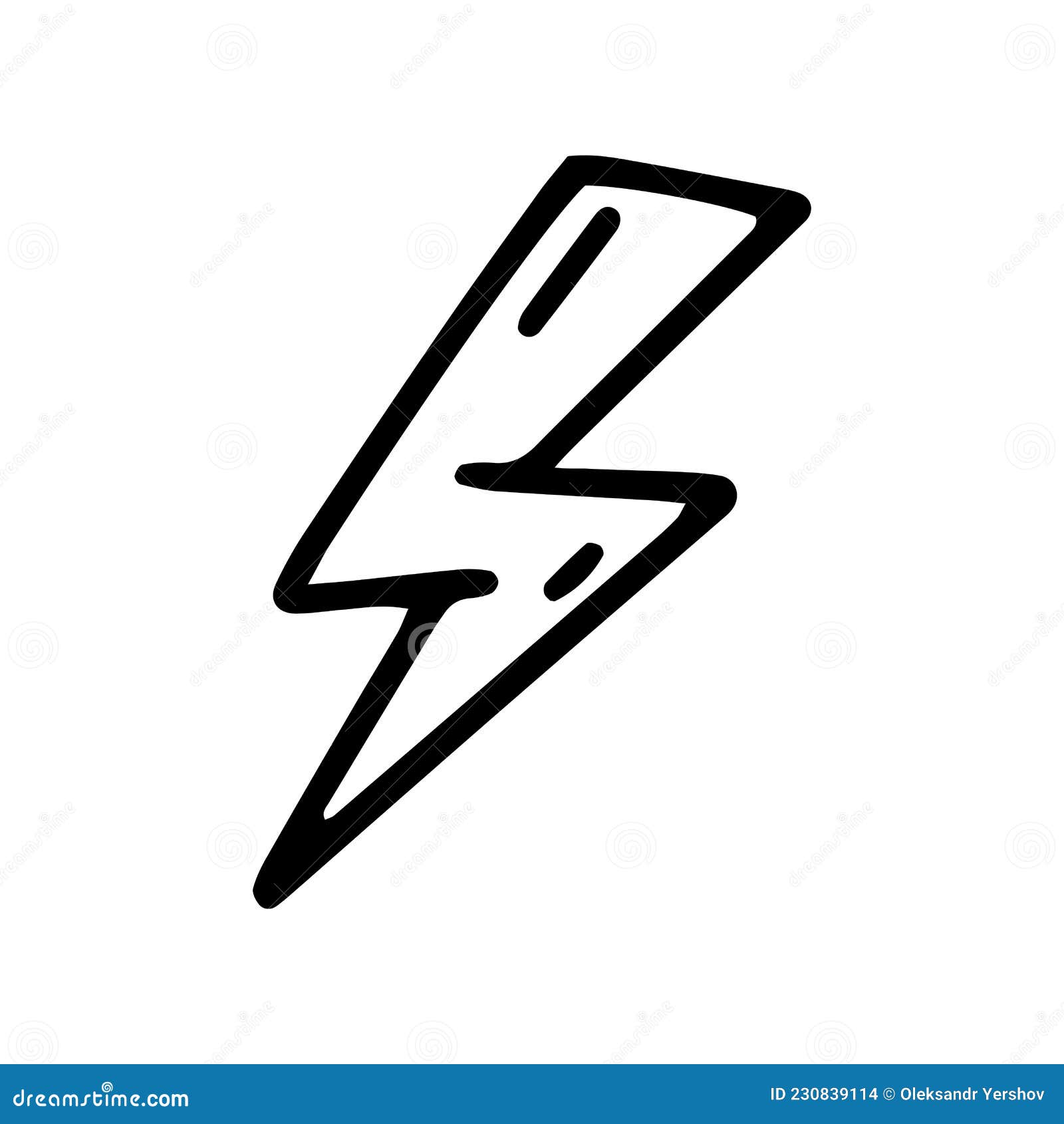 Lightning Line Vector Doodle Simple Icon Design Stock Vector ...