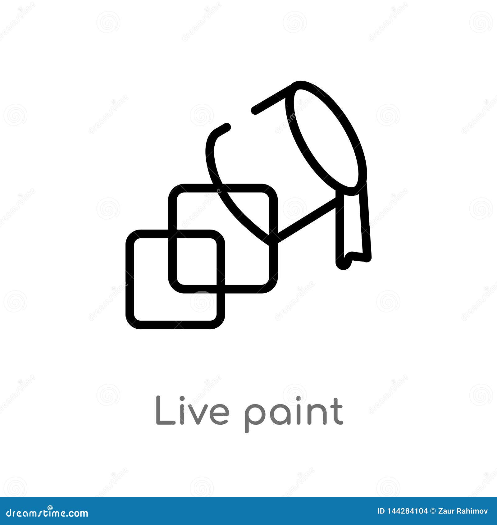 Live Paint Icon Vector Sign And Symbol Isolated On White Background ...