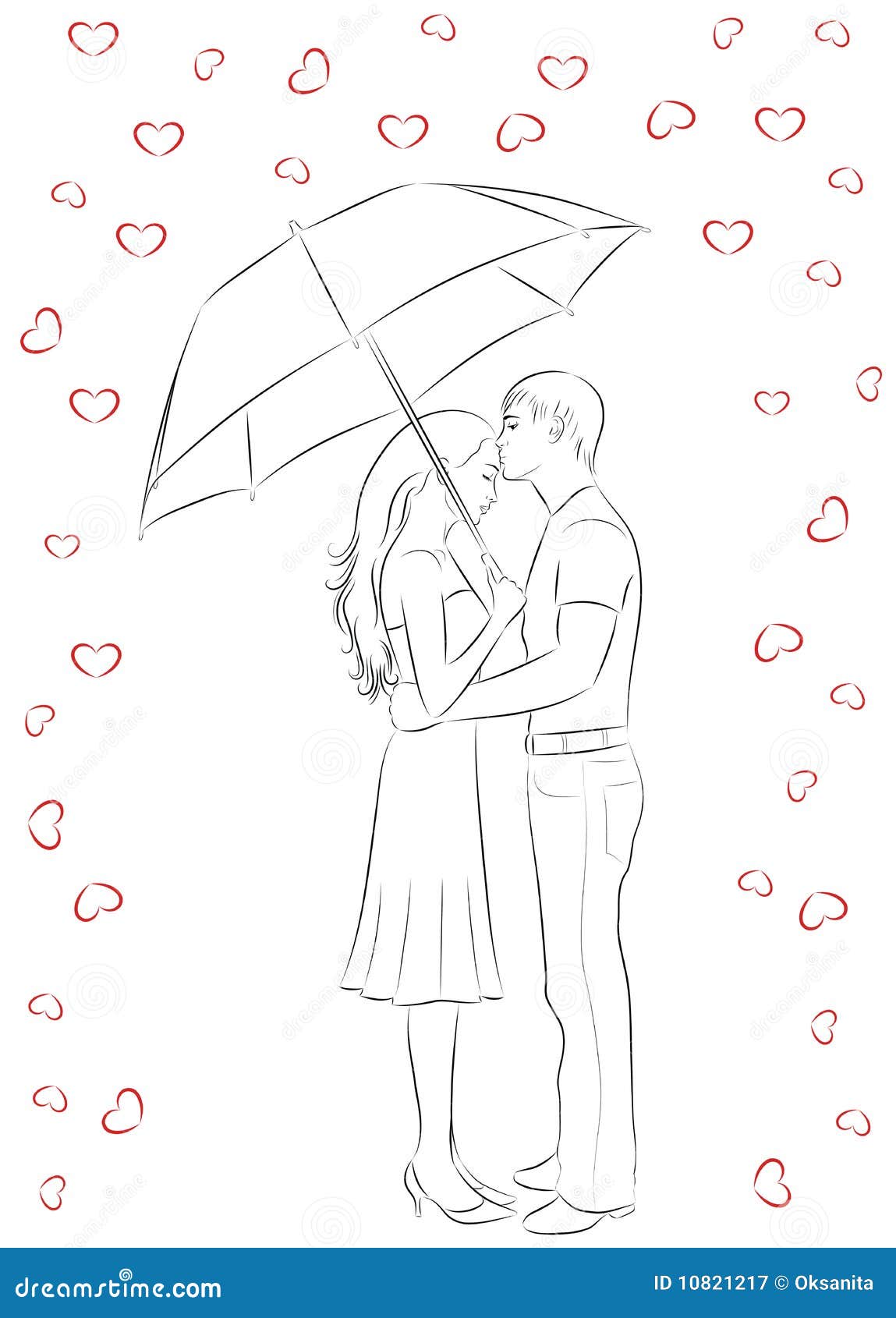 Outline of love. stock vector. Illustration of star, sketching - 10821217