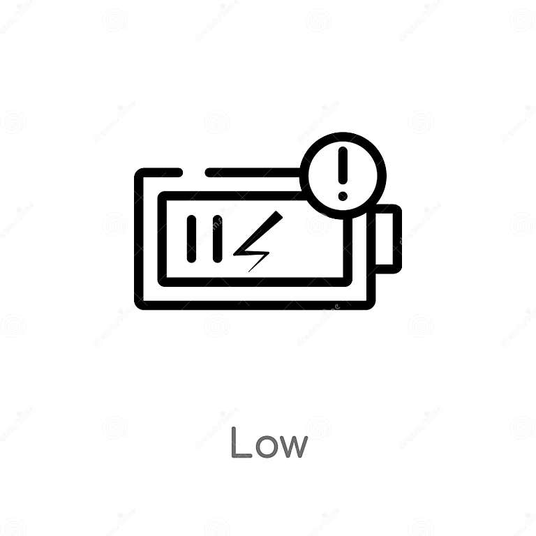 Outline Low Vector Icon. Isolated Black Simple Line Element ...