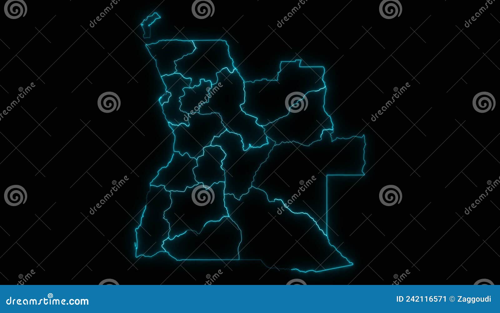 Outline Map Of Angola Vector Design Template. Editable Stroke ...