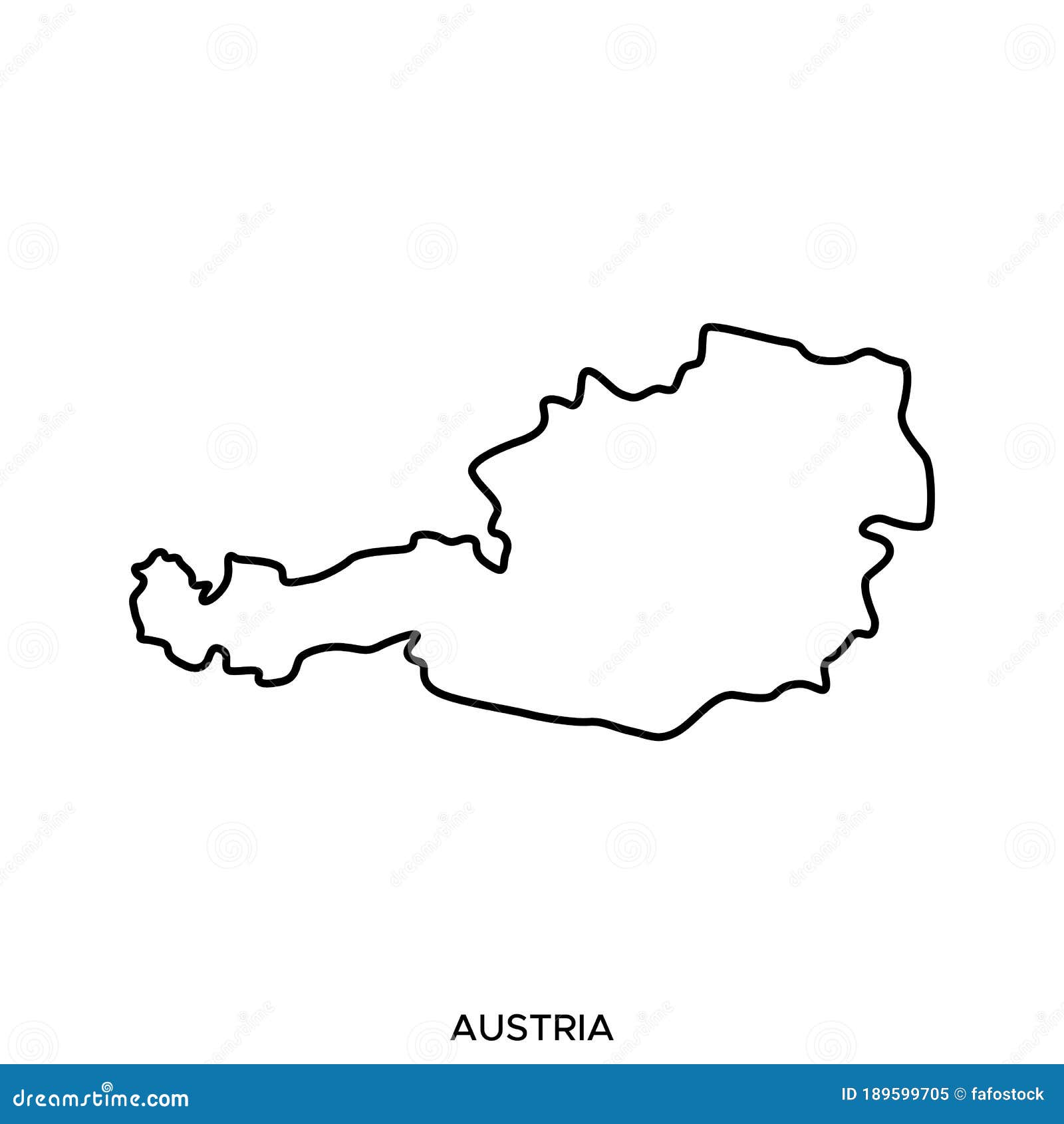 Austria Map Vector Vector | CartoonDealer.com #107145668
