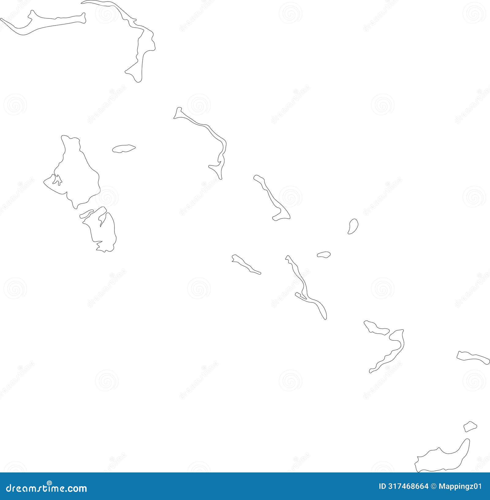 The Bahamas outline map stock vector. Illustration of outline - 317468664