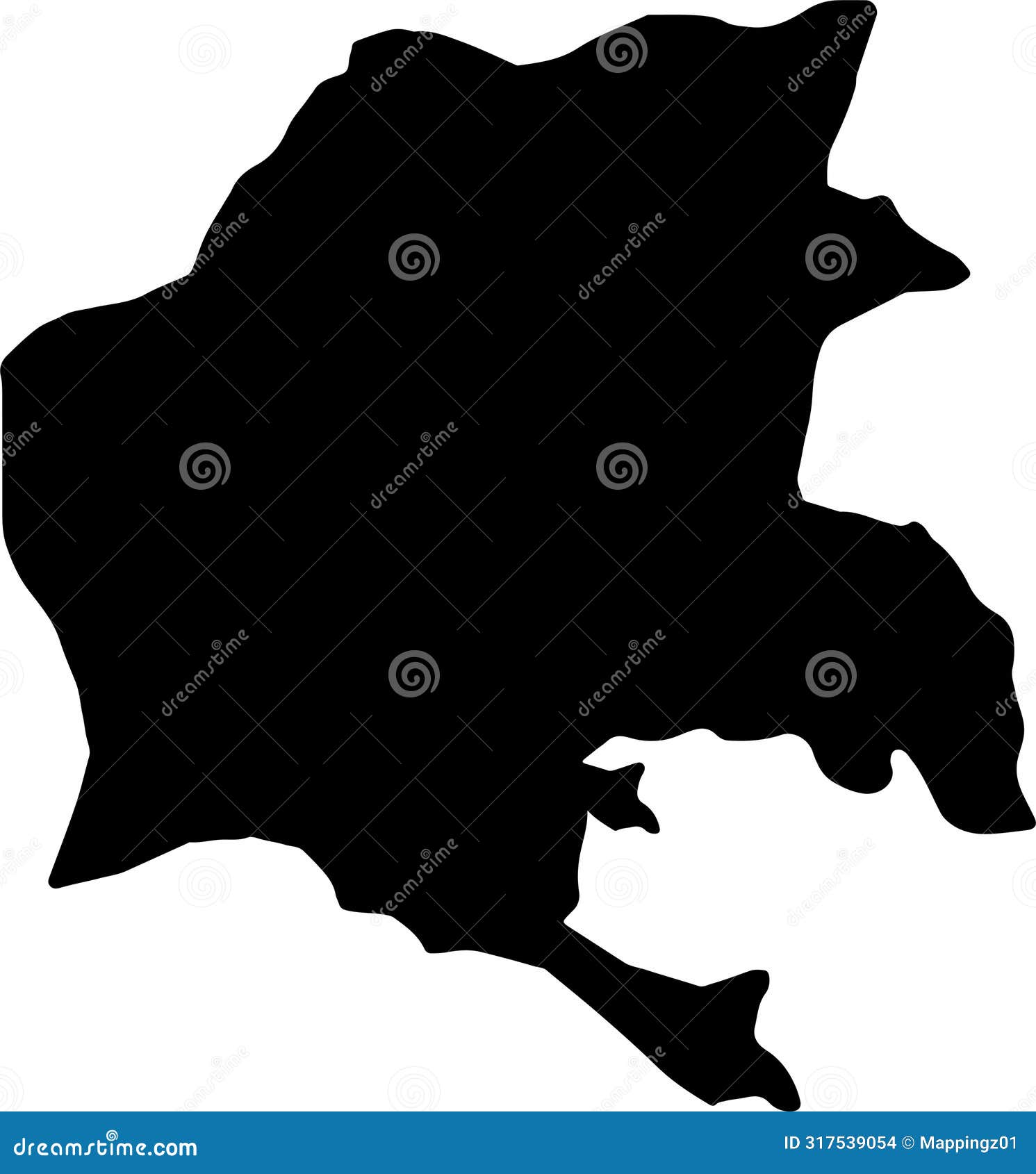 Beyla Guinea Silhouette Map with Transparent Background Stock Vector ...