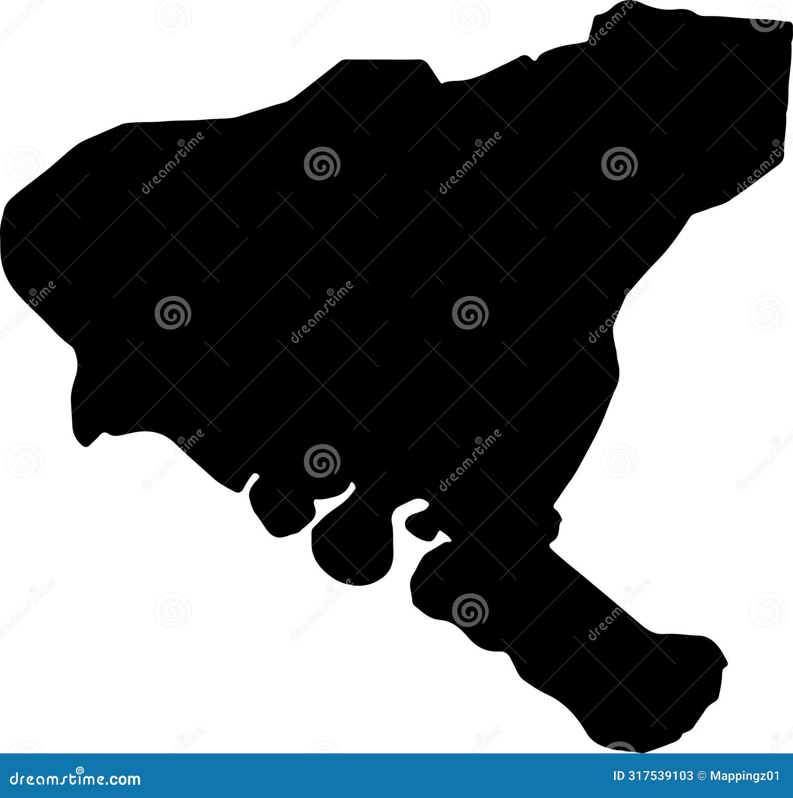 Boffa Guinea Silhouette Map with Transparent Background Stock Vector ...