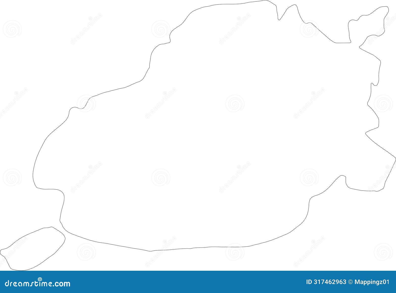 Bohol Philippines Outline Map Stock Vector - Illustration of geography ...