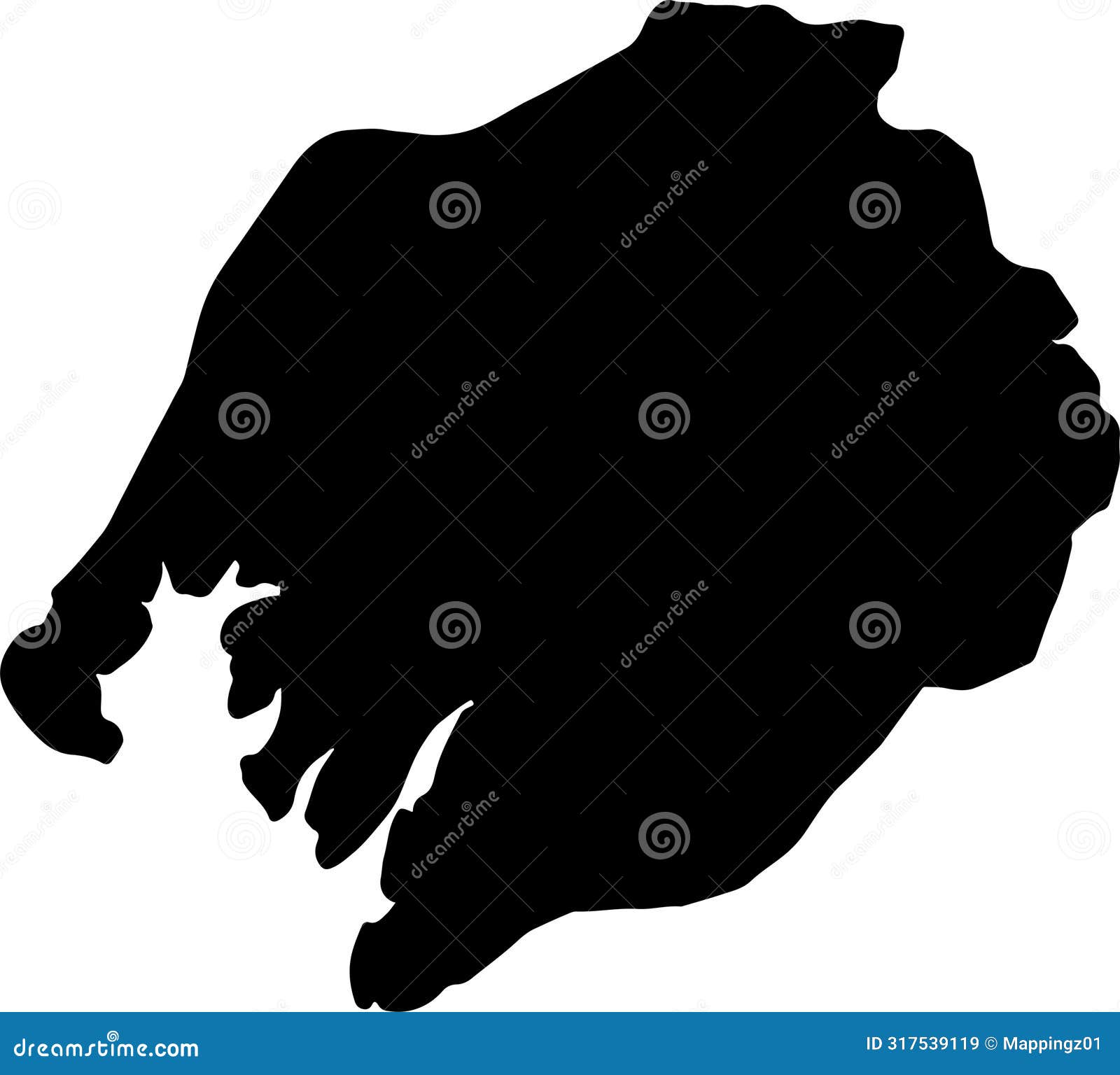 Boke Guinea Silhouette Map with Transparent Background Stock Vector ...