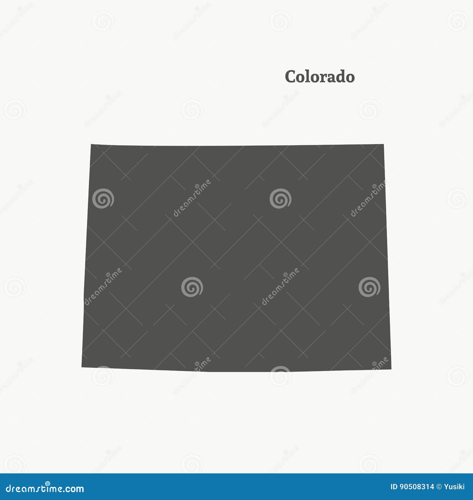 Outline Map of Colorado. Illustration. Stock Illustration ...