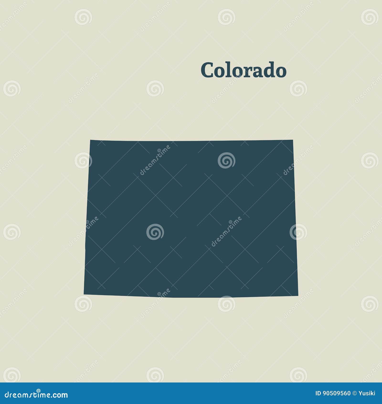 Outline Map of Colorado. Illustration. Stock Illustration ...