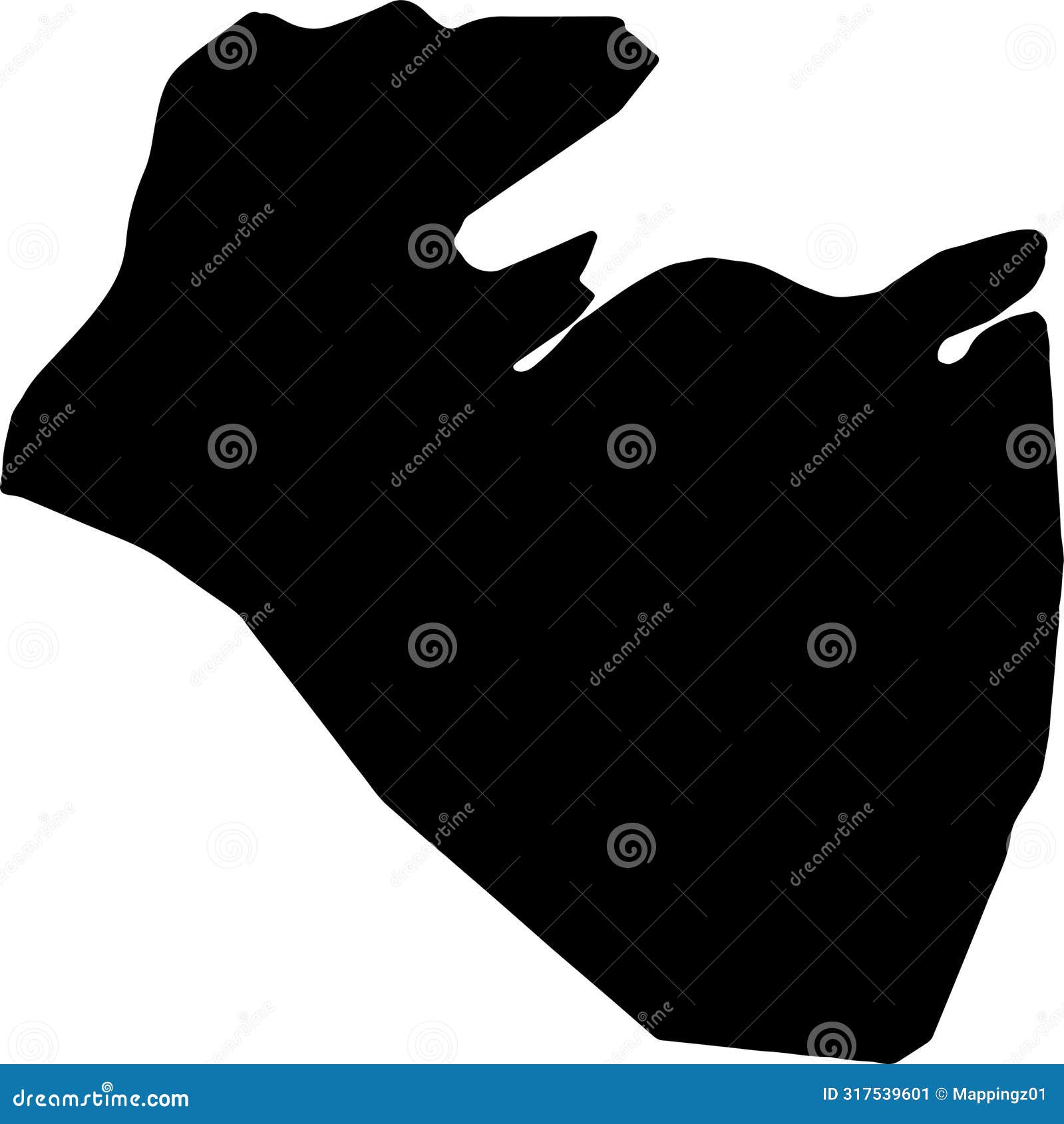 Belize Belize Silhouette Map With Transparent Background Vector ...