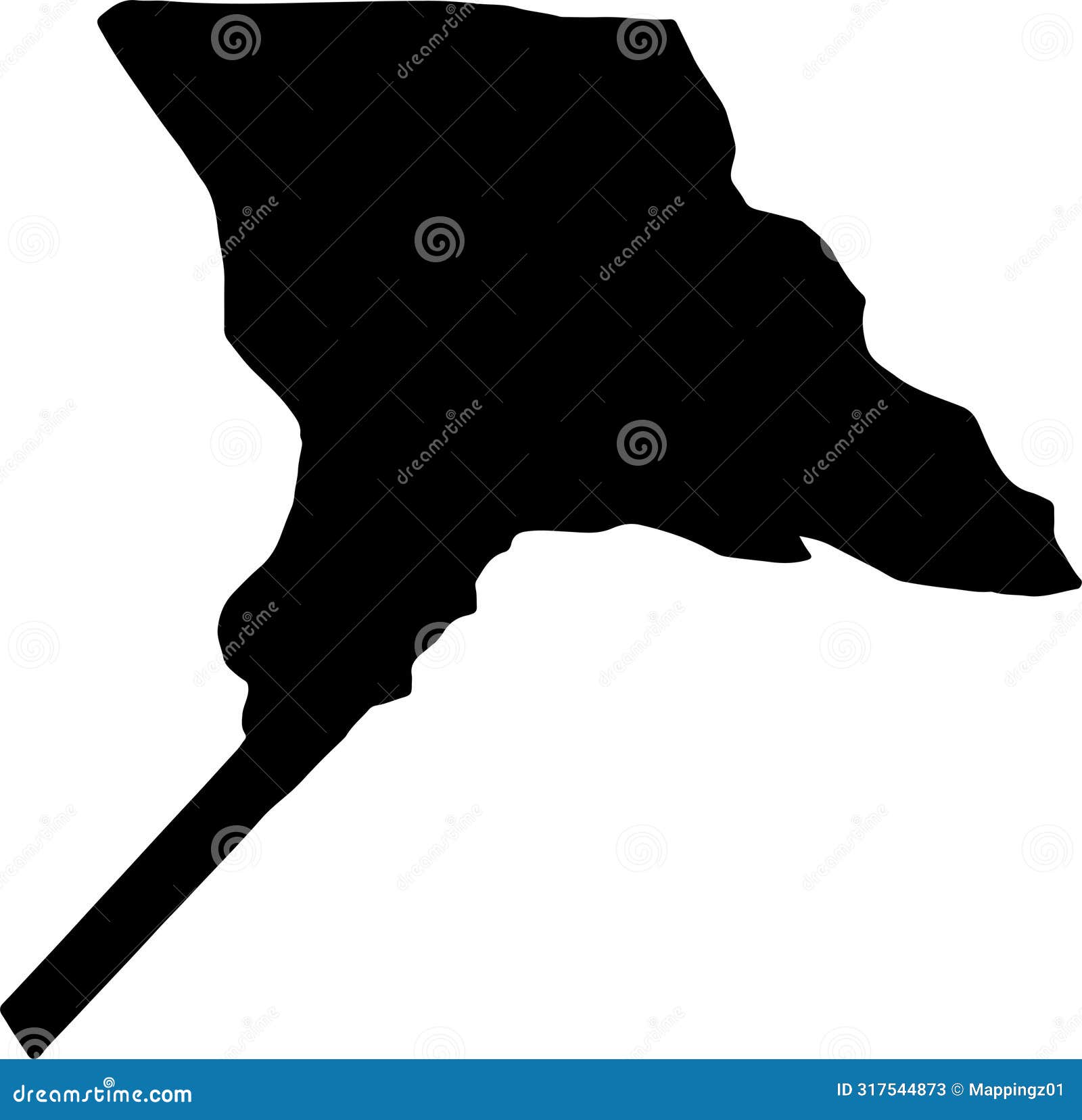 Debarca Macedonia Silhouette Map with Transparent Background Stock ...
