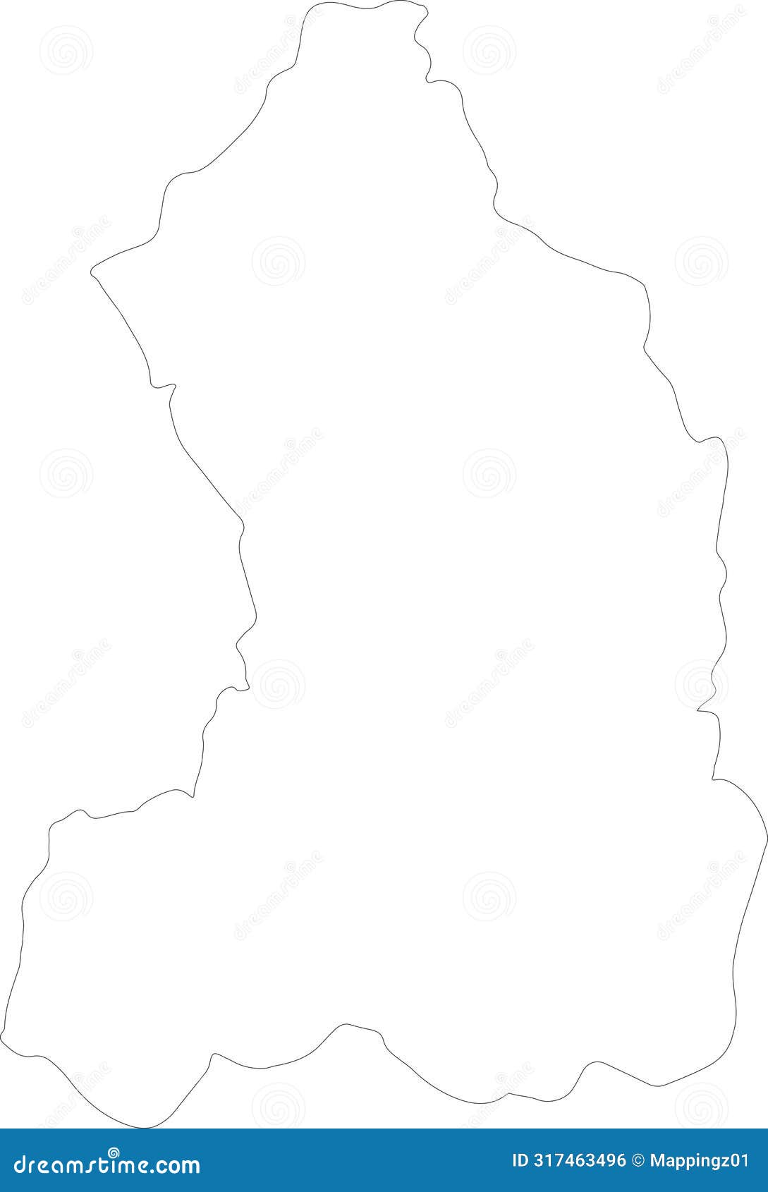 Eastern Rwanda outline map stock vector. Illustration of silhouette ...