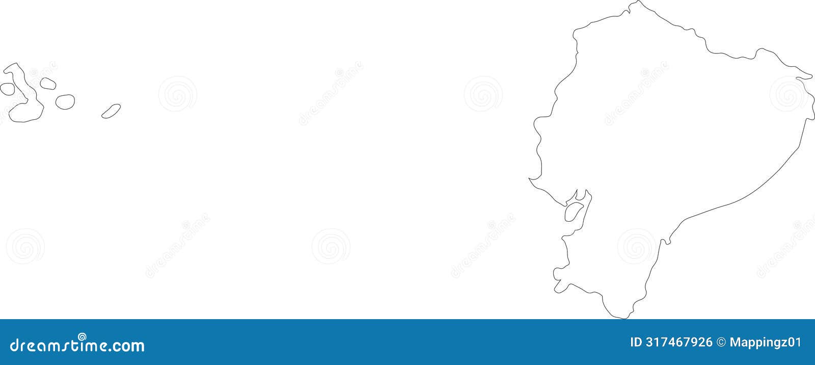 Ecuador outline map stock illustration. Illustration of atlas - 317467926