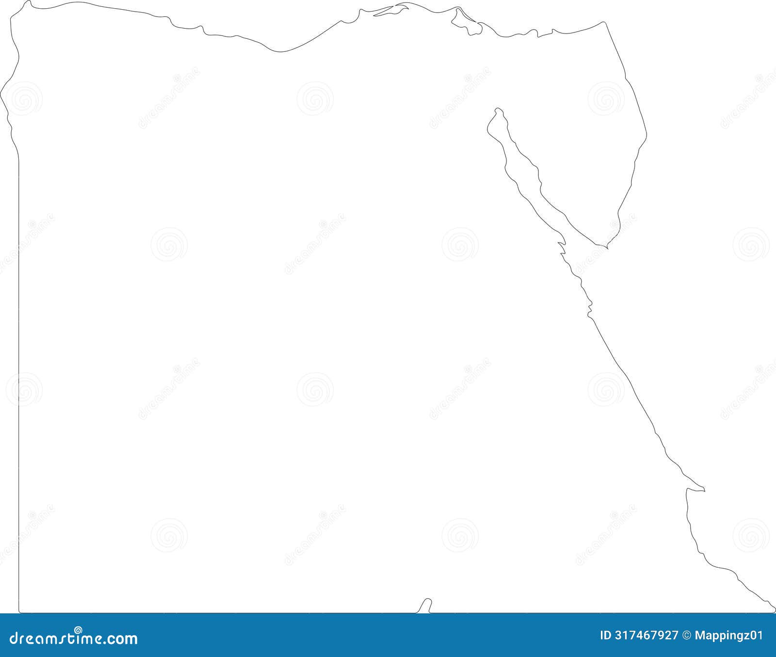 Egypt outline map stock illustration. Illustration of shape - 317467927