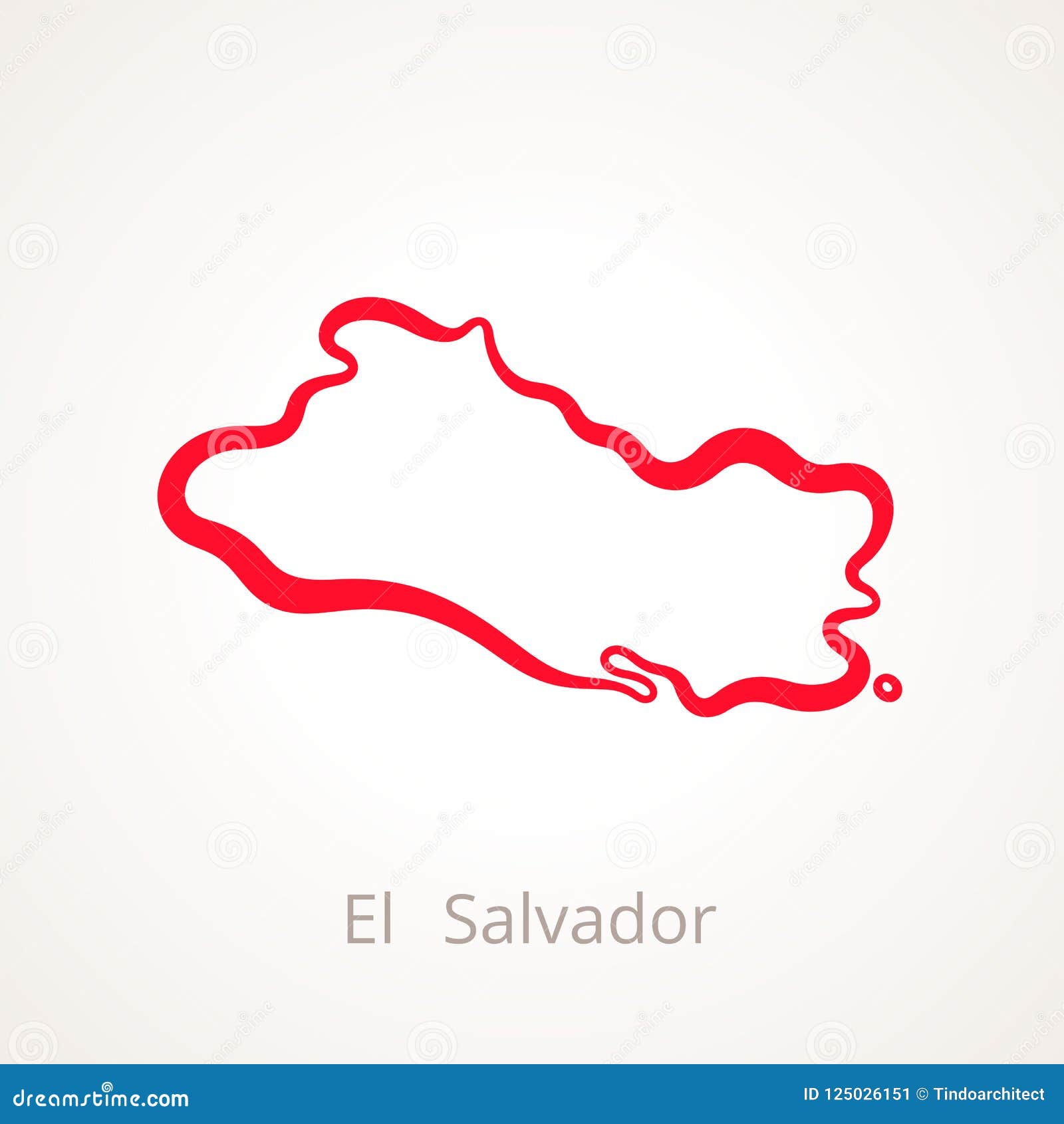 El Salvador - Outline Map stock vector. Illustration of simple - 125026151 El Salvador - Outline Map stock vector. Illustration of simple - 125026151