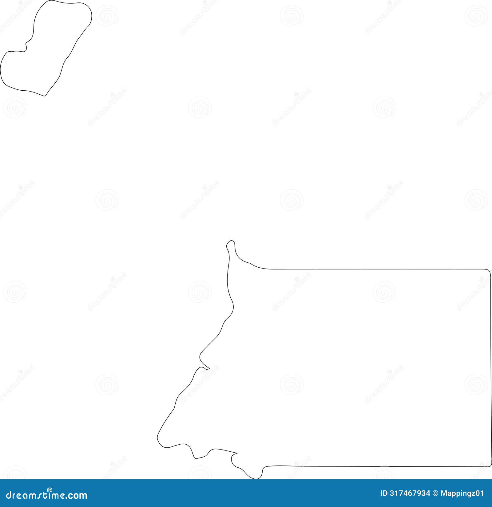 Equatorial Guinea Outline Map Stock Illustration - Illustration of ...