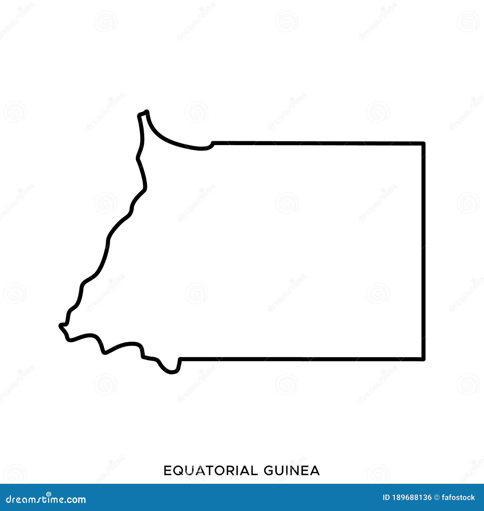 Outline Map Of Equatorial Guinea Vector Design Template Editable