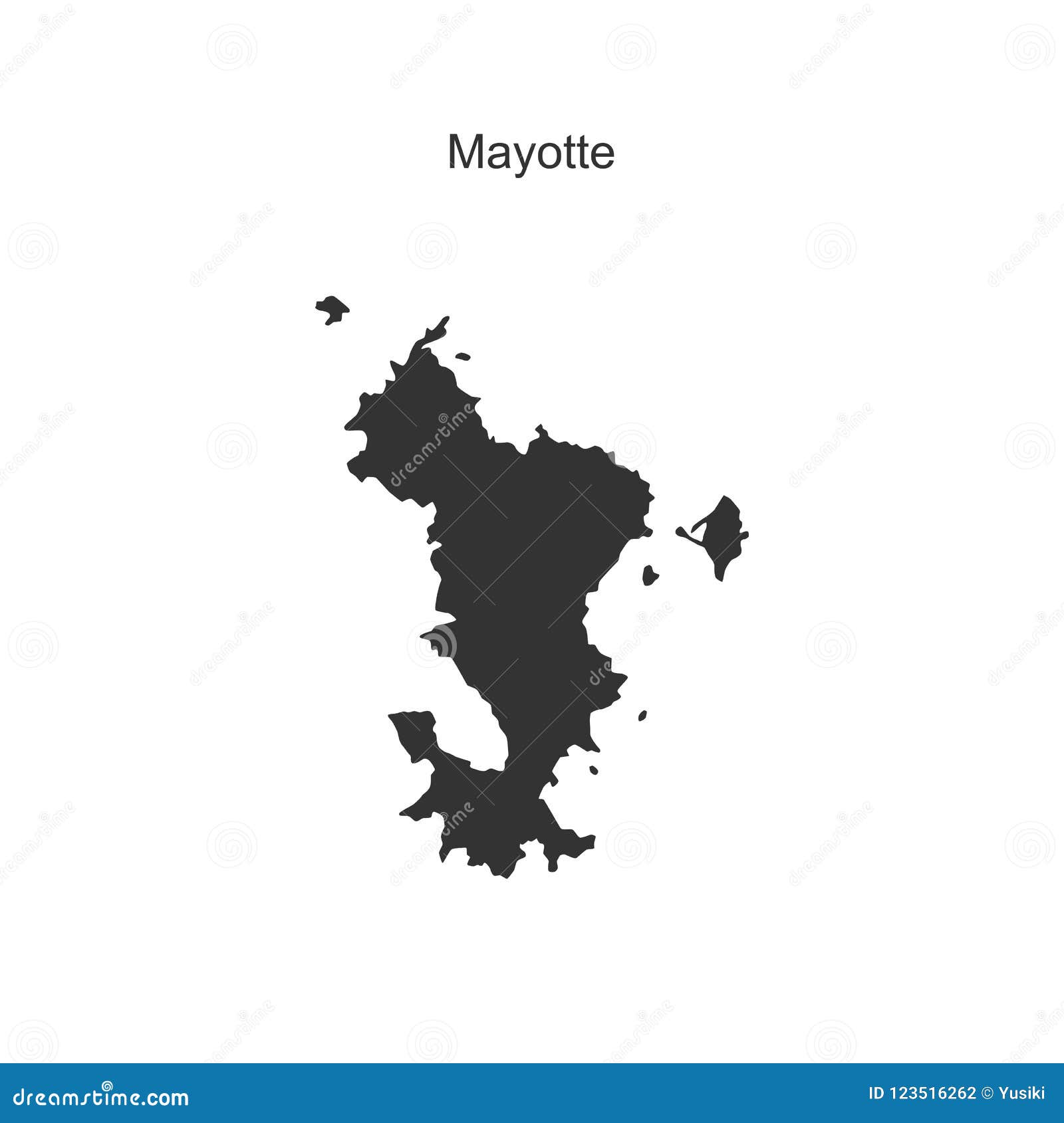 Map Of Mayotte. Vector Illustration. World Map | CartoonDealer.com ...