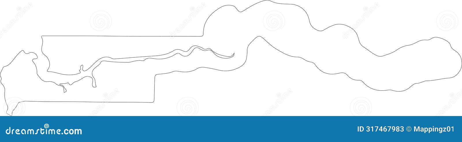 Gambia outline map stock illustration. Illustration of icon - 317467983
