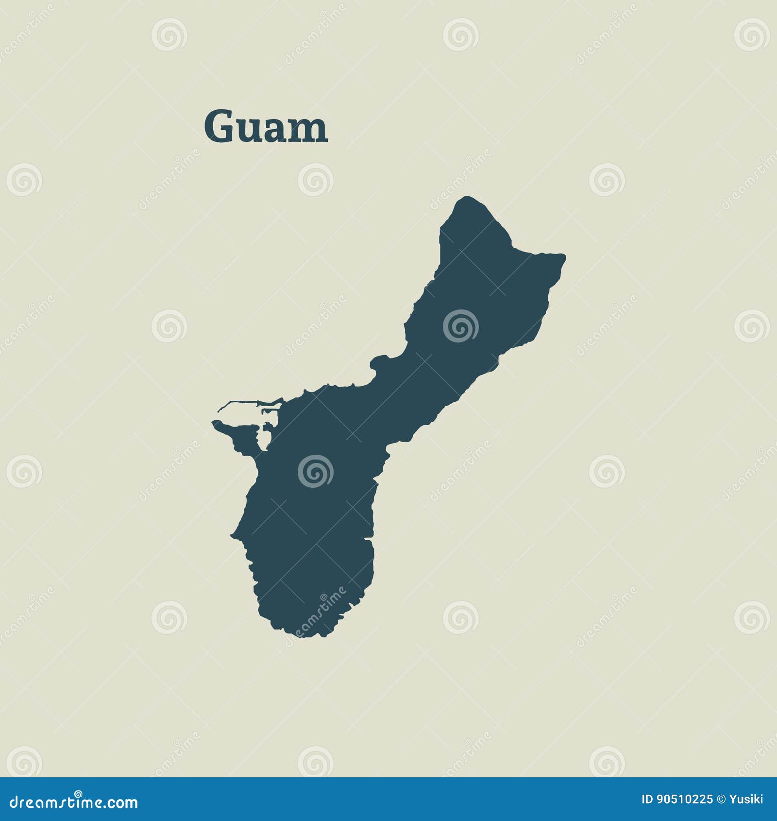 Blank Map Of Guam. High Quality Map Of Guam With Provinces On ...