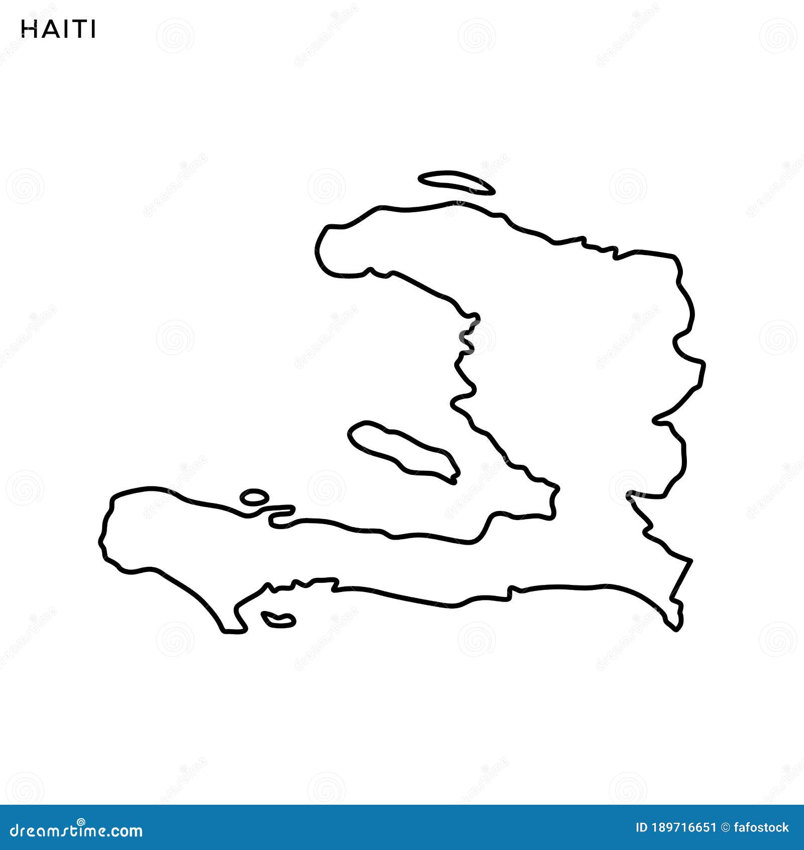 Haiti Vector Chalk Drawing Map Isolated On A White Background ...