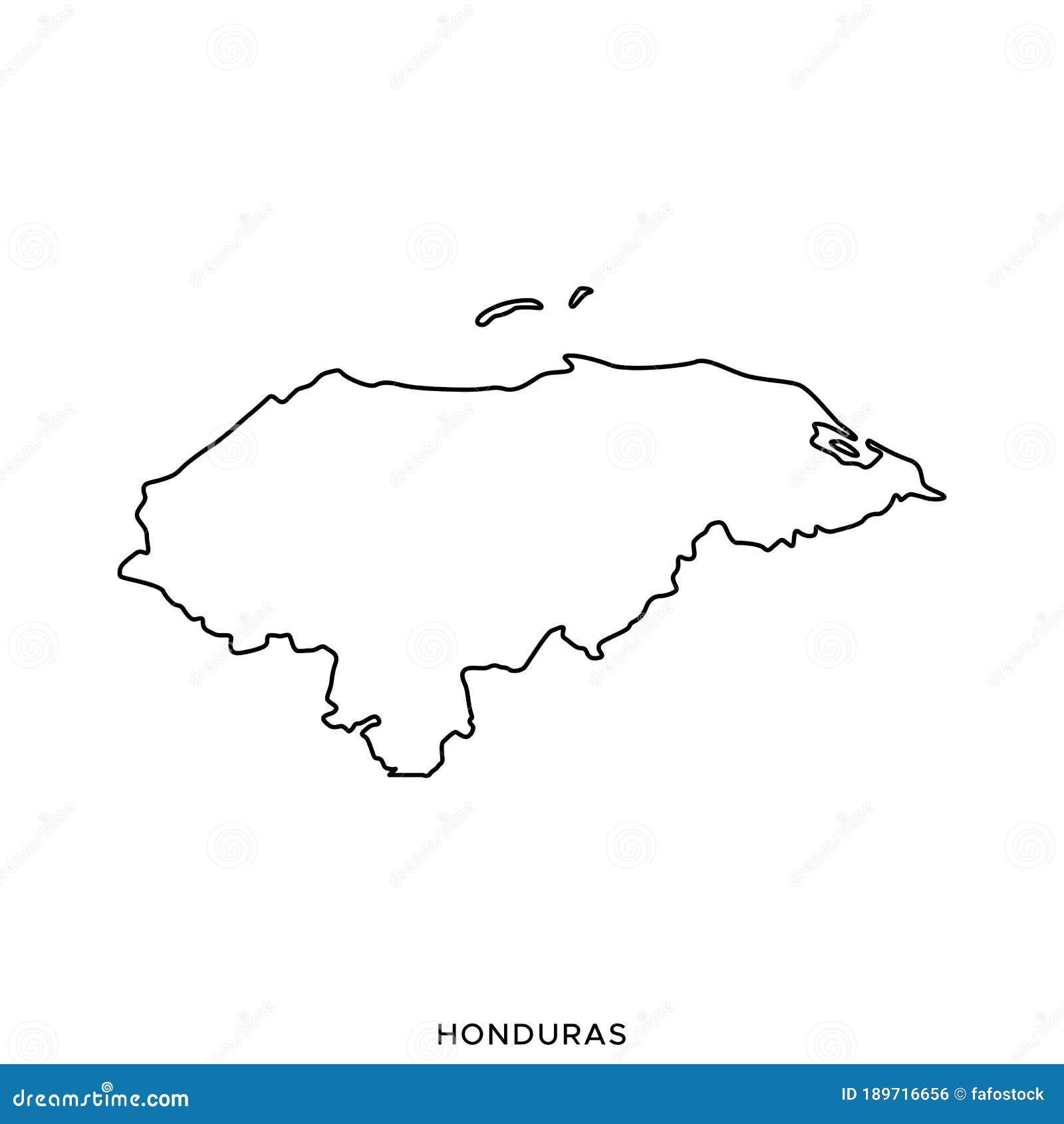 Honduras Map Vector Icon Isolated On Transparent Background, Lin ...
