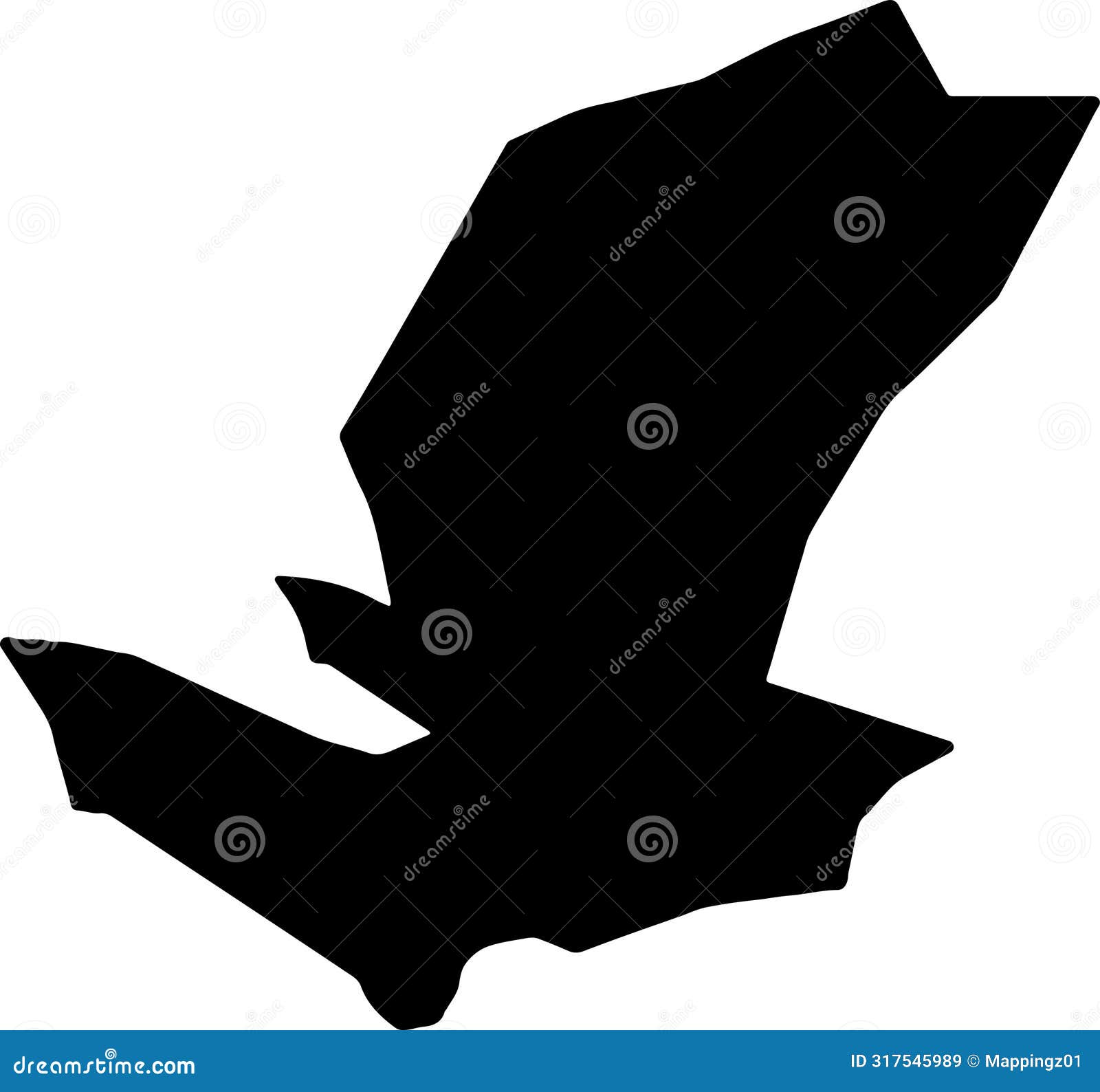 Ibanda Uganda Silhouette Map with Transparent Background Stock Vector ...