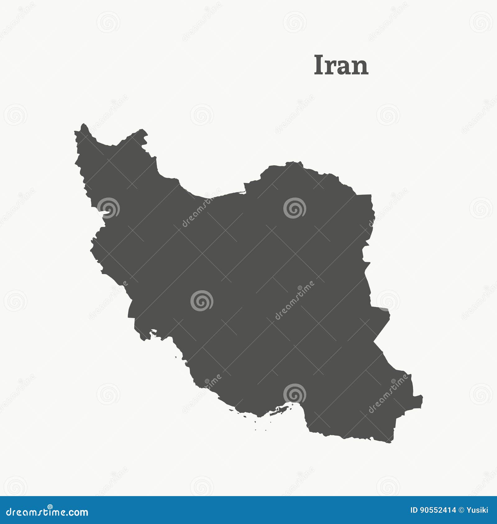 Outline Map of Iran. Illustration. Stock Illustration - Illustration of ...