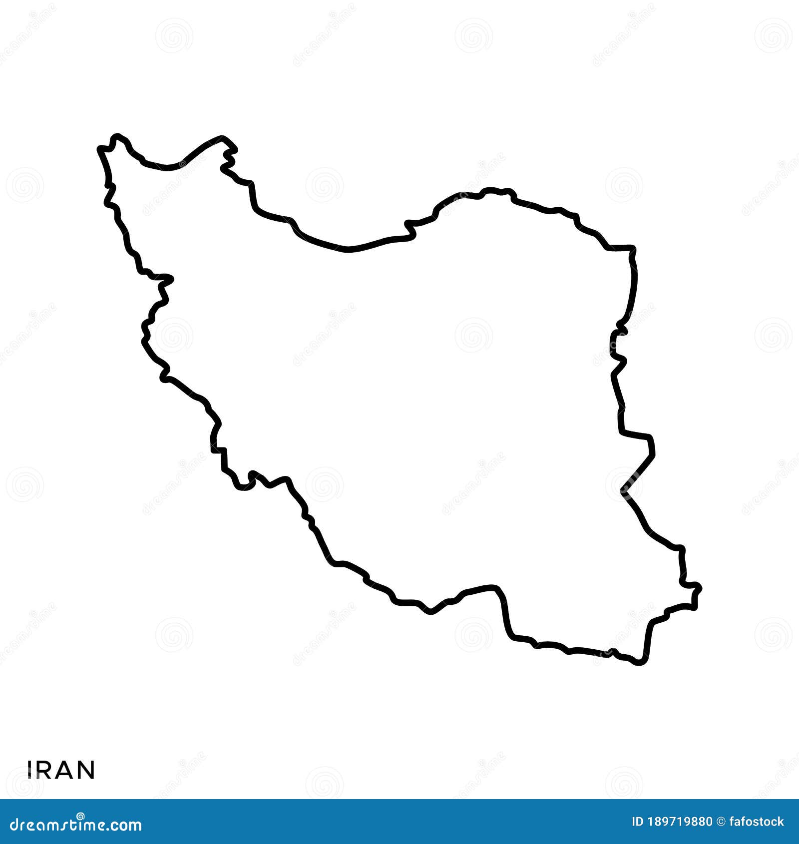 Outline Map of Iran Vector Design Template. Editable Stroke Stock ...
