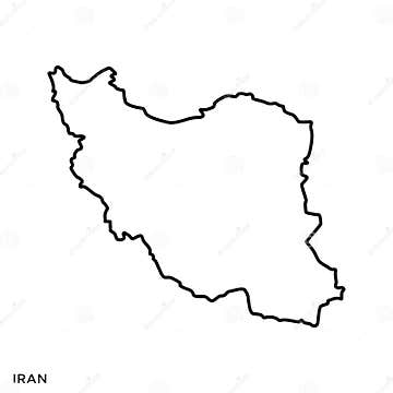 Outline Map of Iran Vector Design Template. Editable Stroke Stock ...