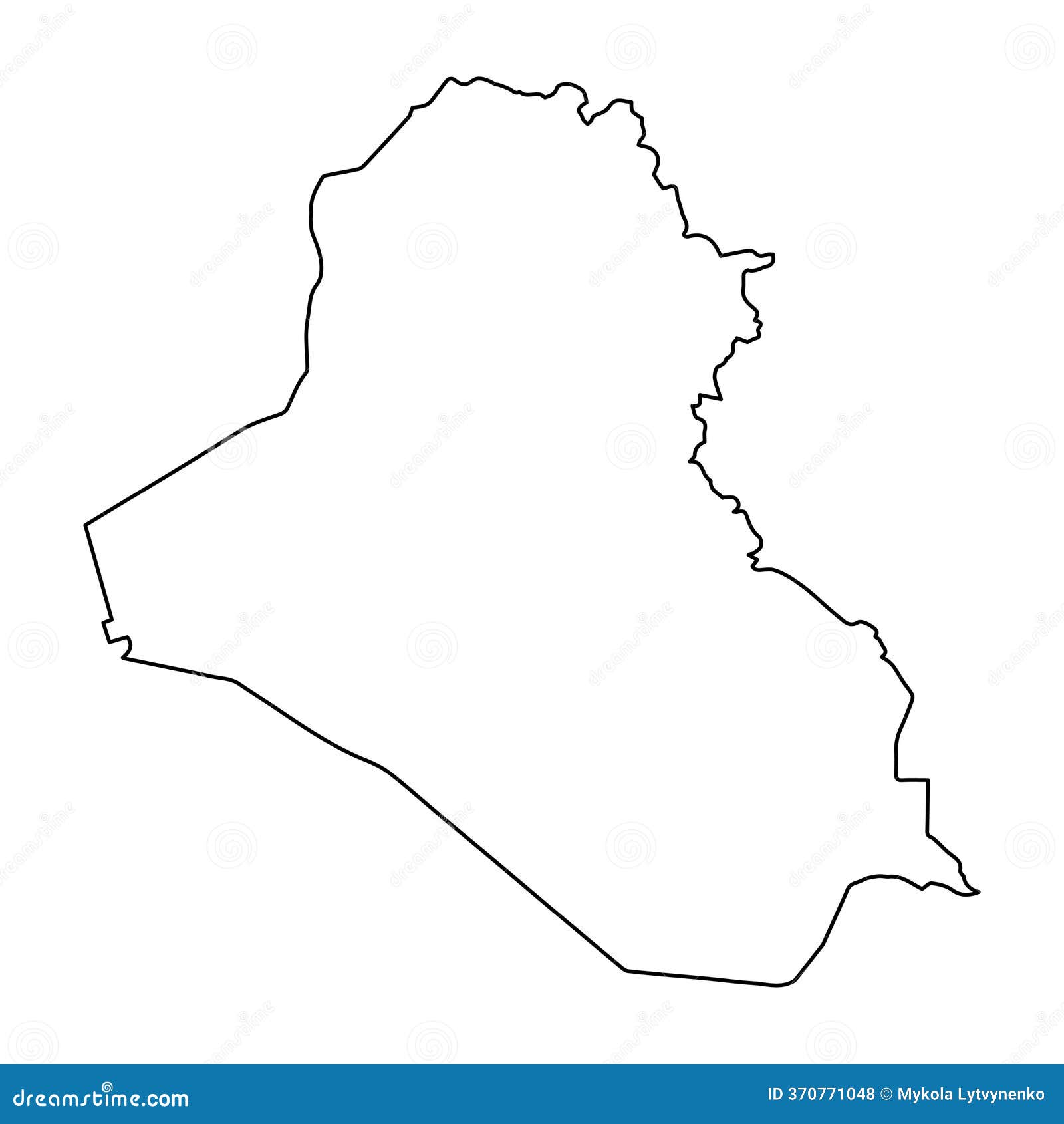 Outline Map Of Iraq Borders, Perfect For Educational Use Vector ...