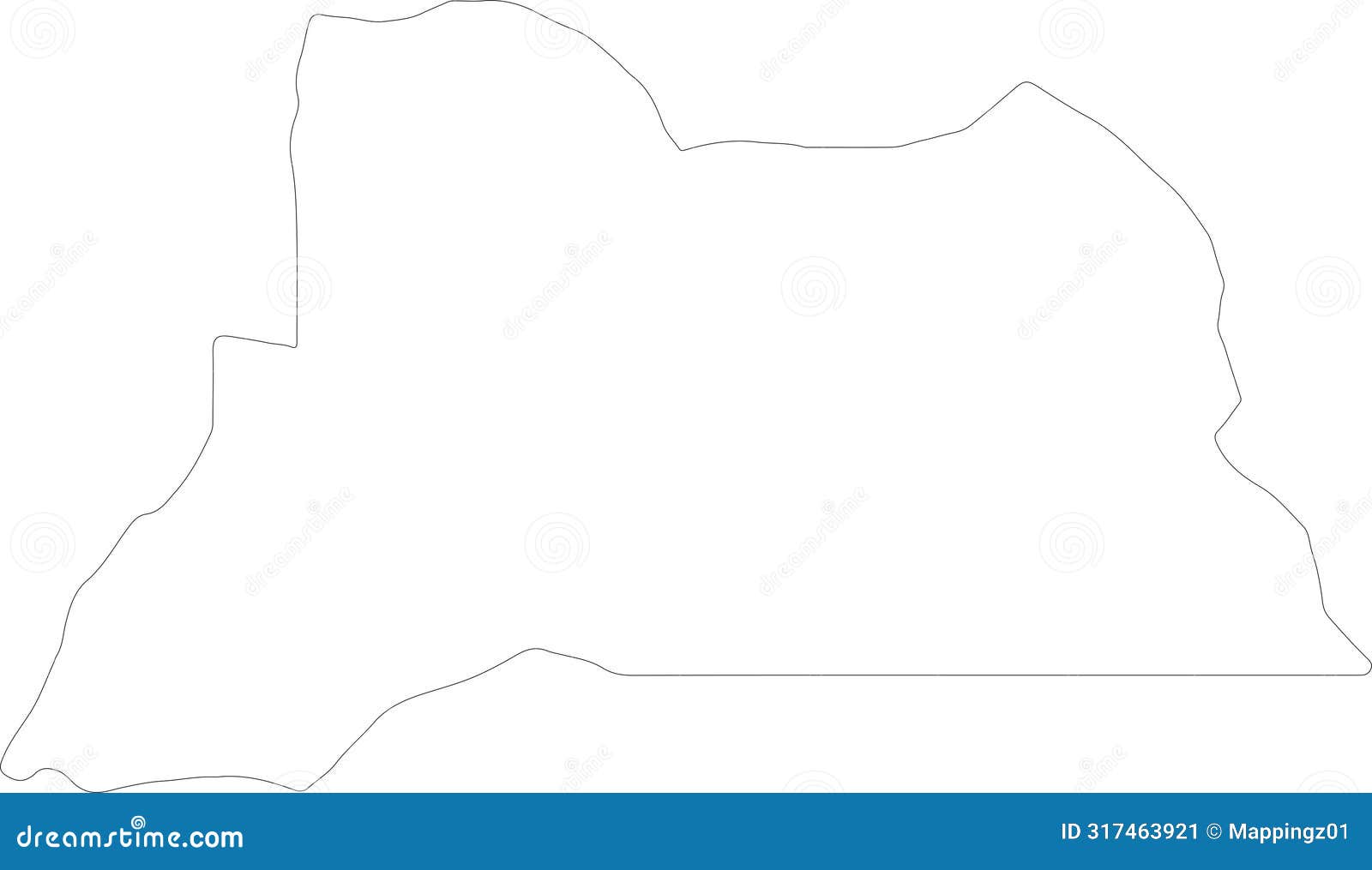 Isingiro Uganda Outline Map Stock Vector - Illustration of logo, region ...