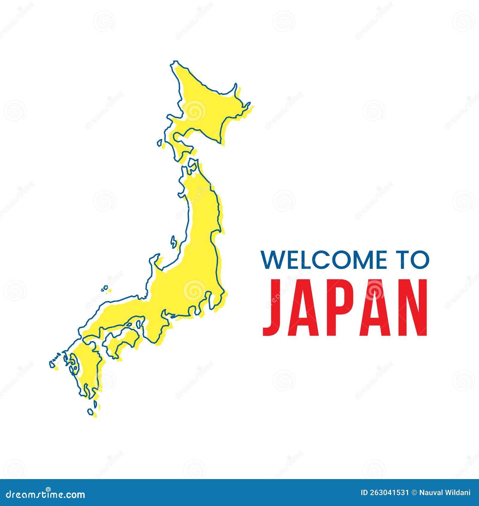 Outline Map of Japan Vector Design Template Stock Vector - Illustration ...