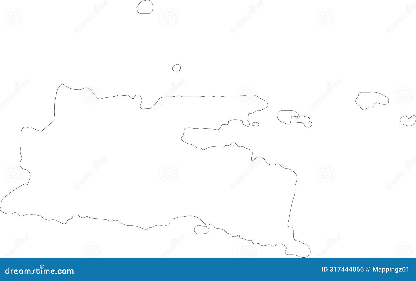 Jawa Timur Indonesia Outline Map Stock Vector - Illustration of atlas ...