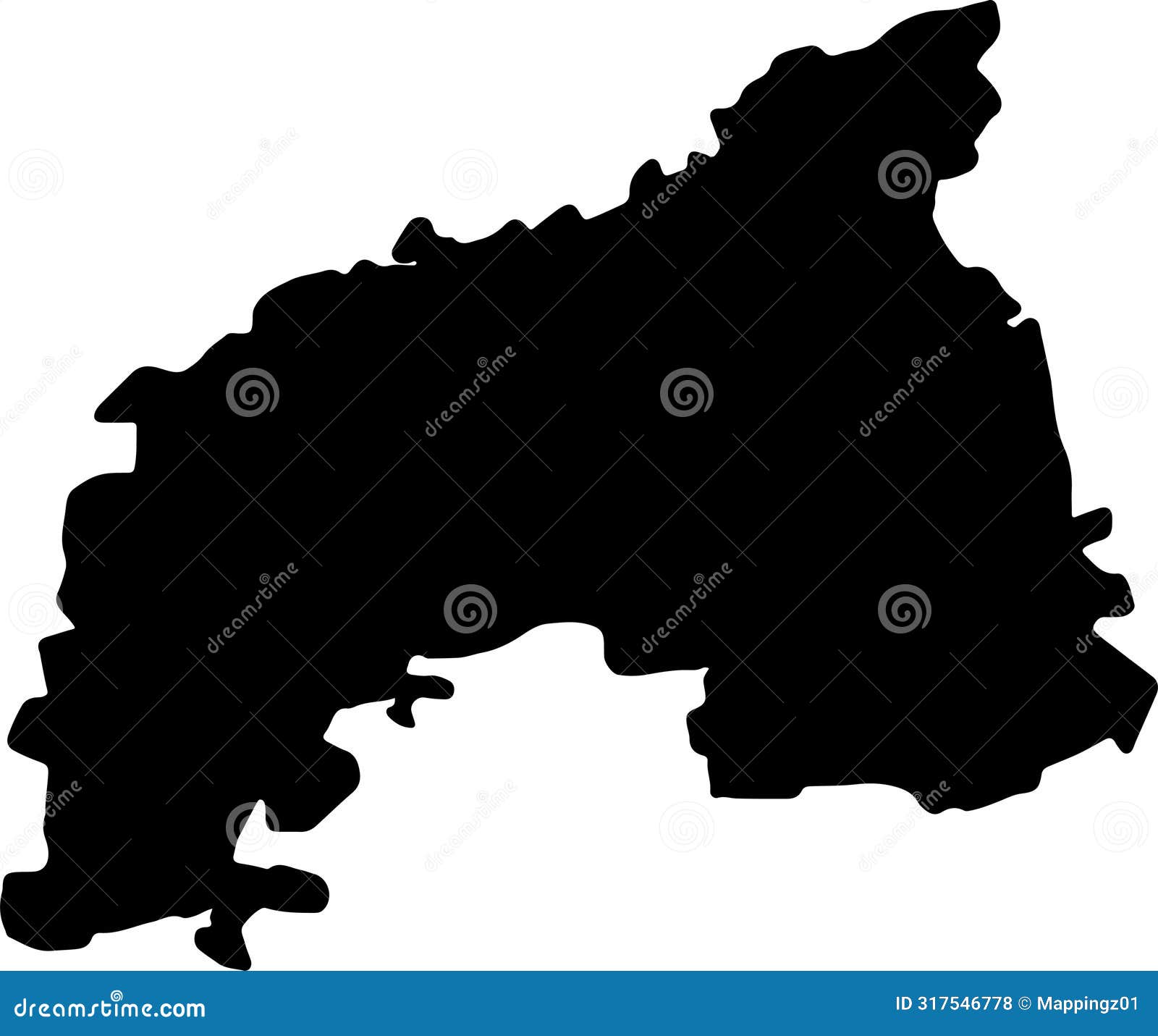 Khomas Namibia Silhouette Map with Transparent Background Stock Vector ...
