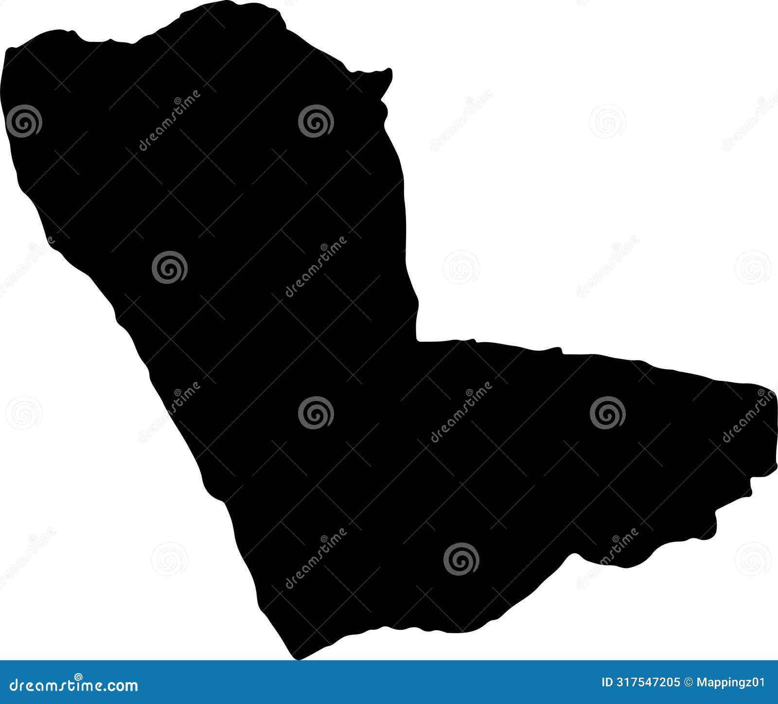 Namibia Silhouette Map With Transparent Background Vector Illustration ...