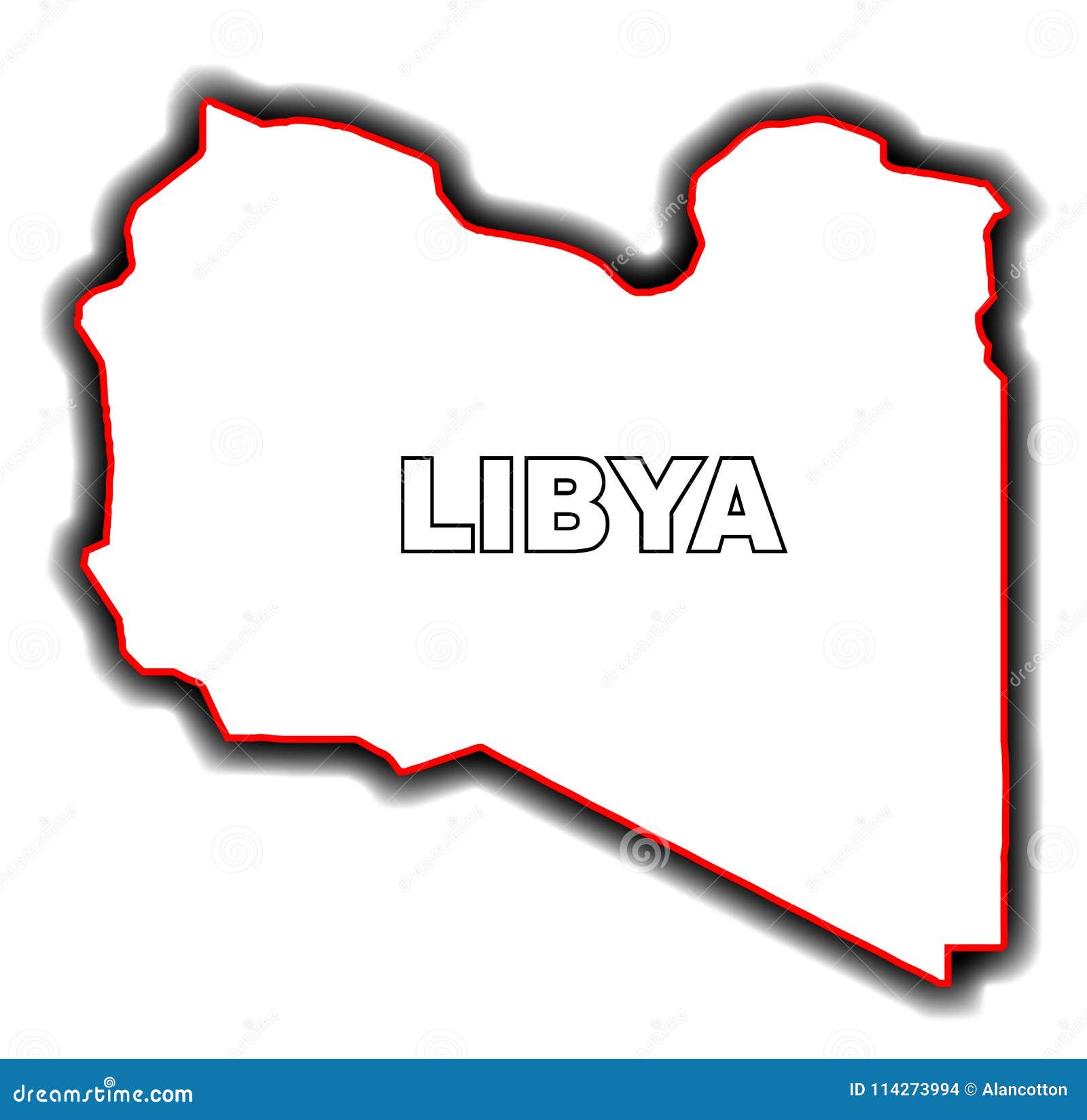 Outline Map of Libya stock vector. Illustration of country - 114273994 Outline Map of Libya stock vector. Illustration of country - 114273994