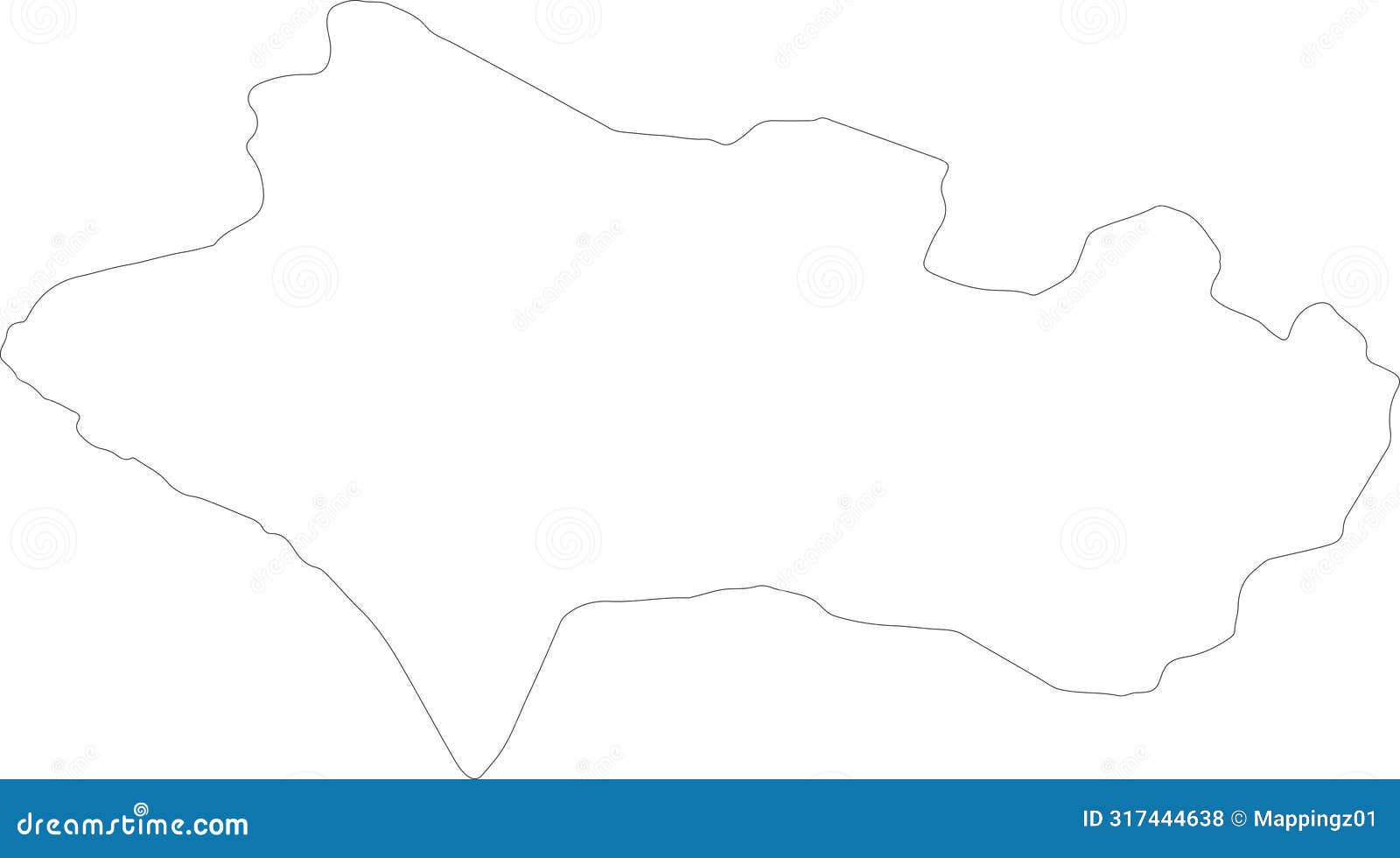 Lorestan Iran outline map stock illustration. Illustration of vector ...