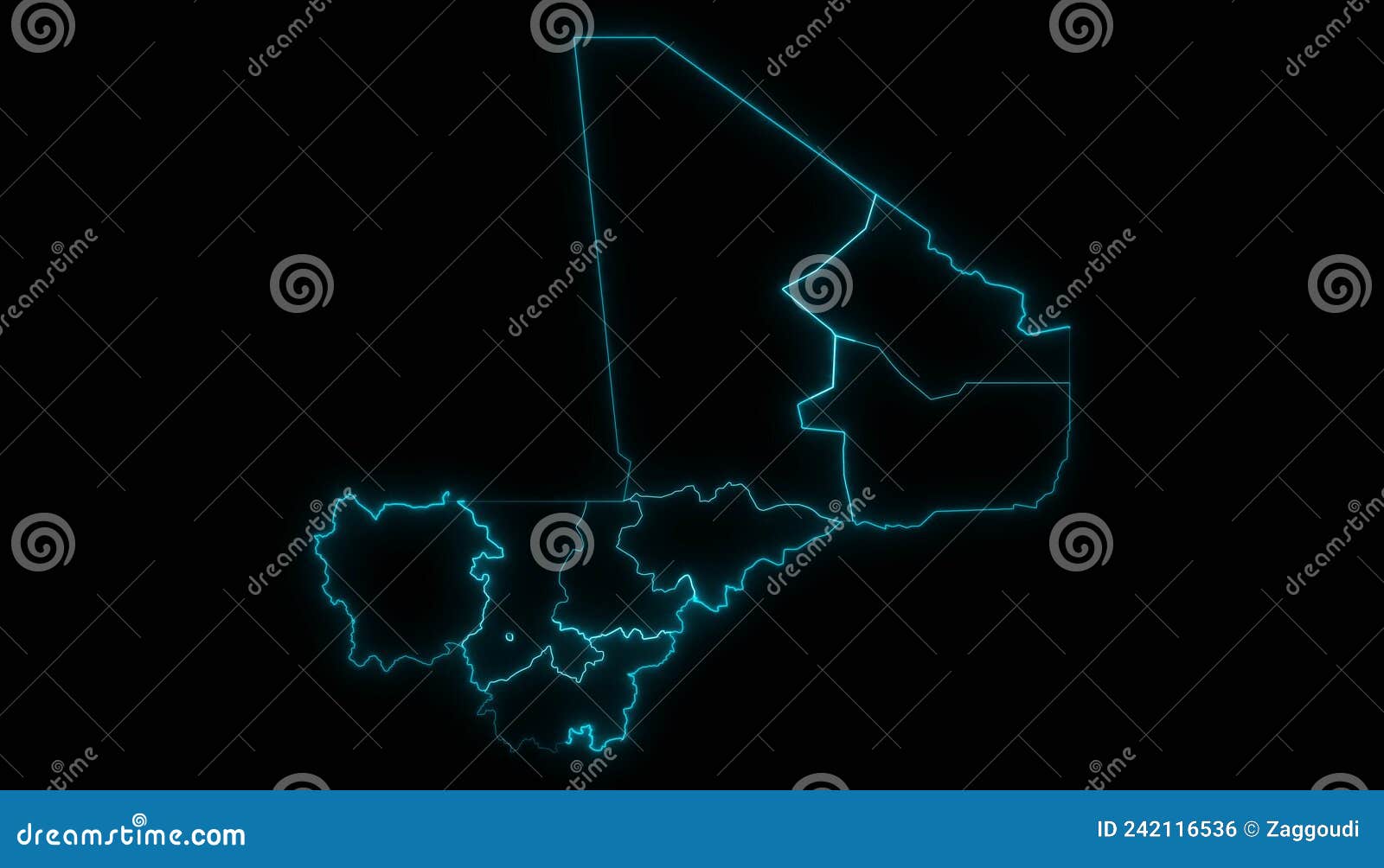 Outline Map Of Mali Vector Design Template. Editable Stroke ...