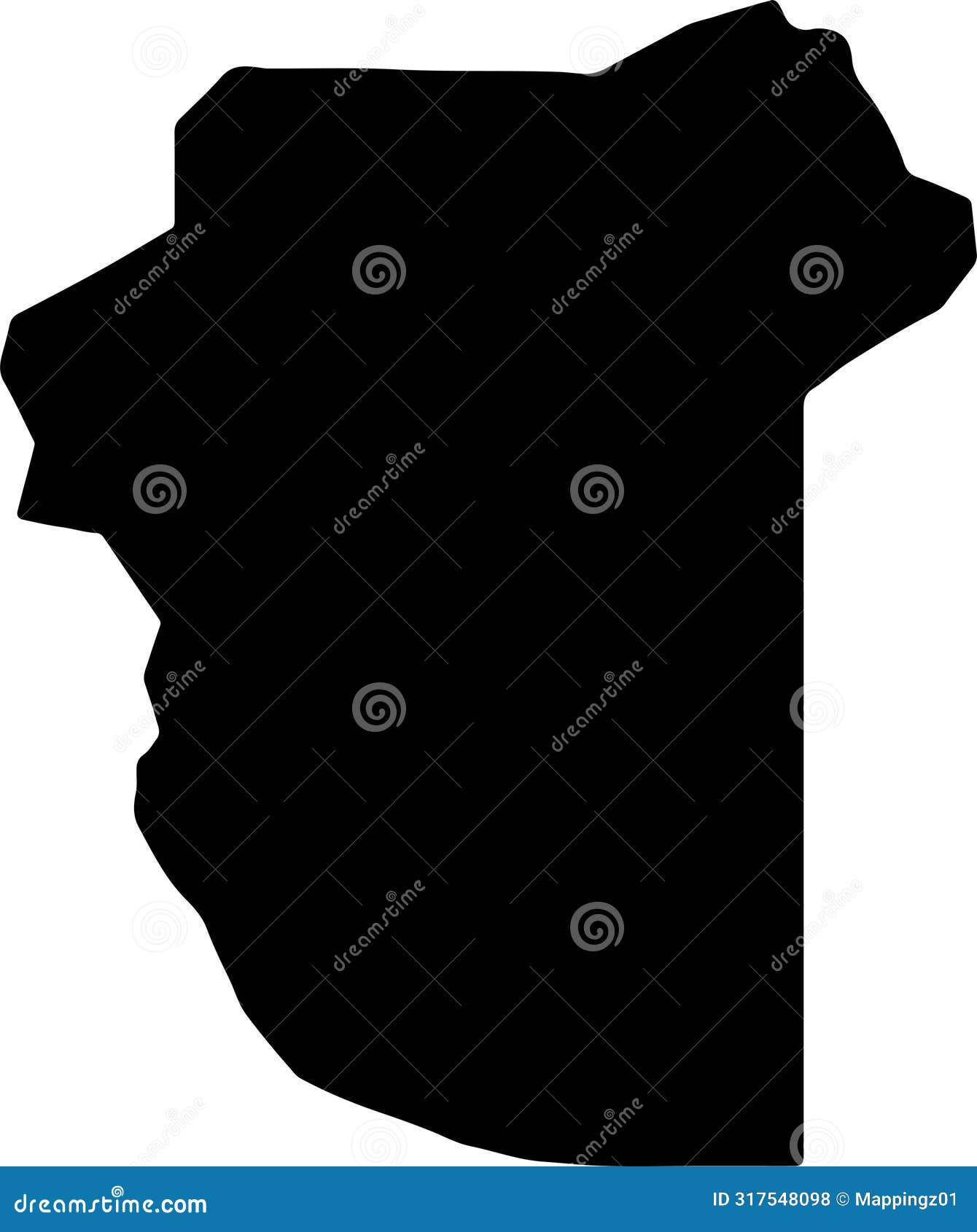 Masaka Uganda Silhouette Map with Transparent Background Stock Vector ...