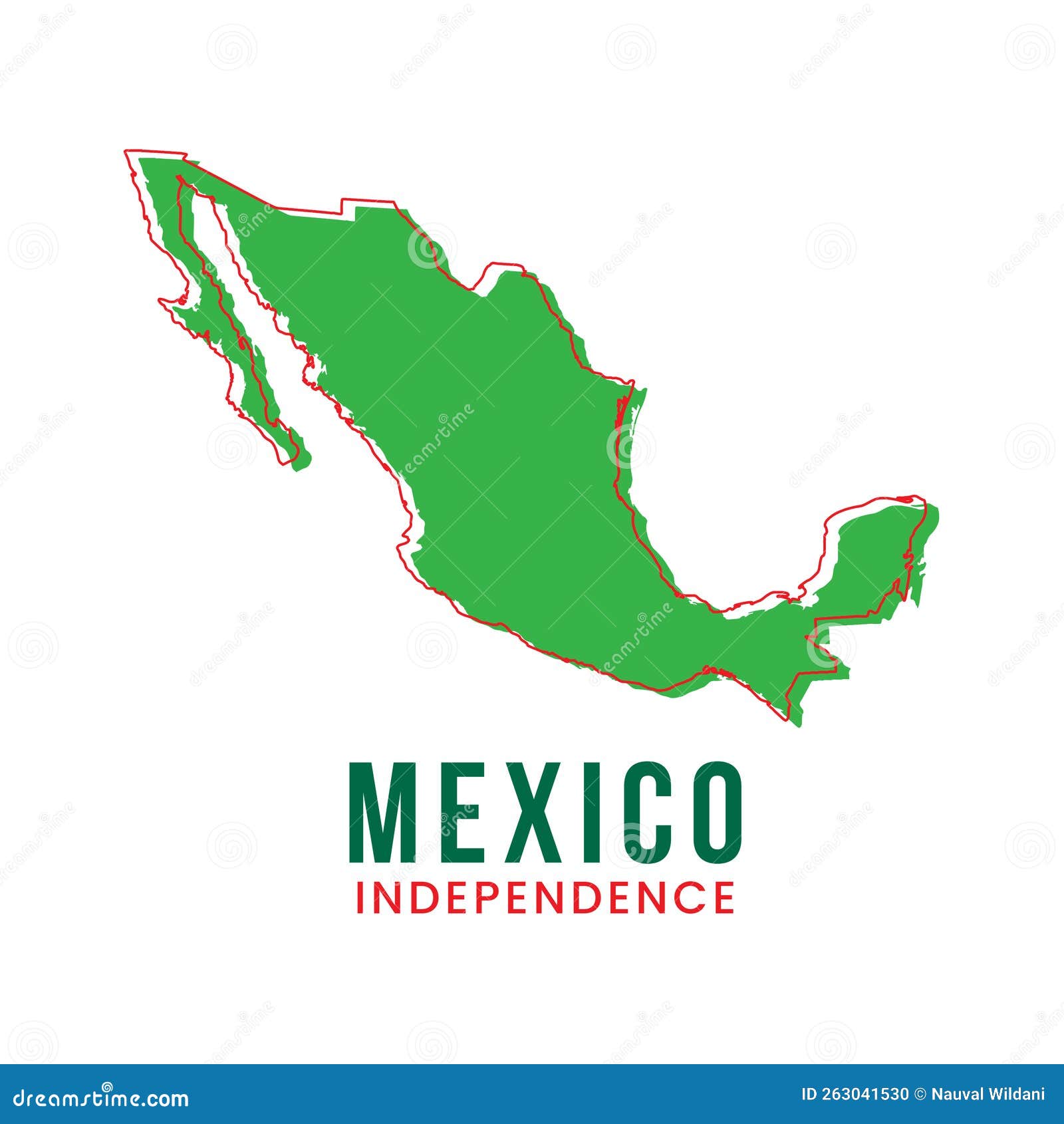 Outline Map of Mexico Vector Design Template Stock Vector ...