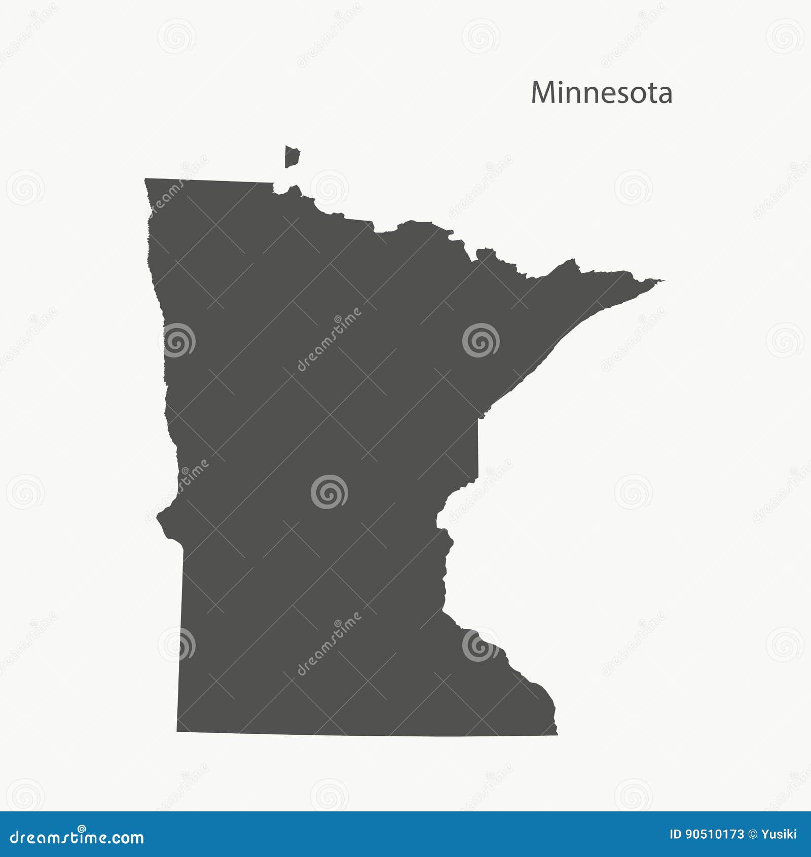 Outline Map of Minnesota. Illustration. Stock Illustration ...