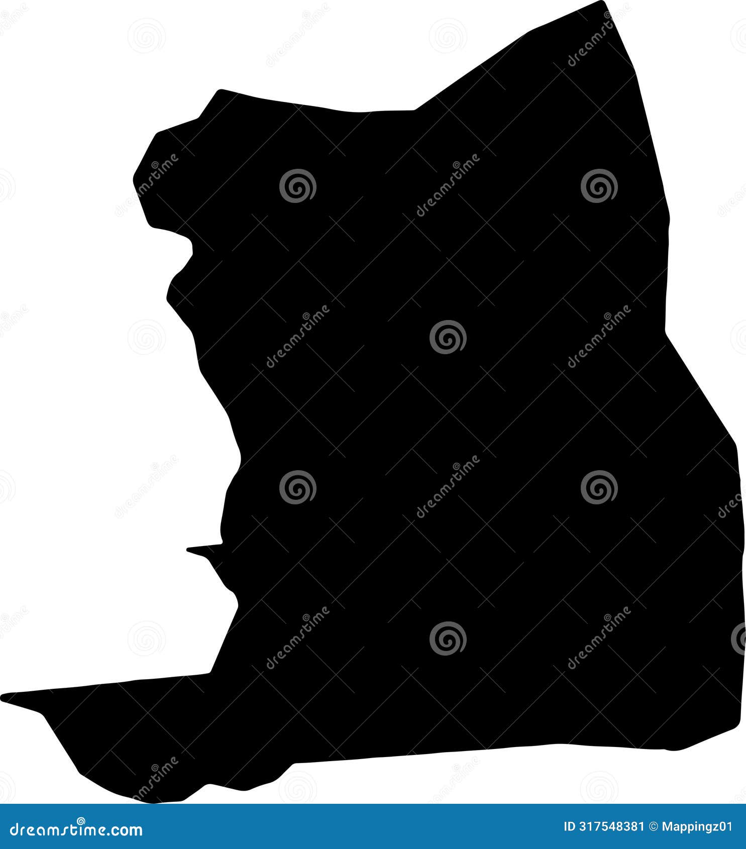 Mityana Uganda Silhouette Map with Transparent Background Stock Vector ...