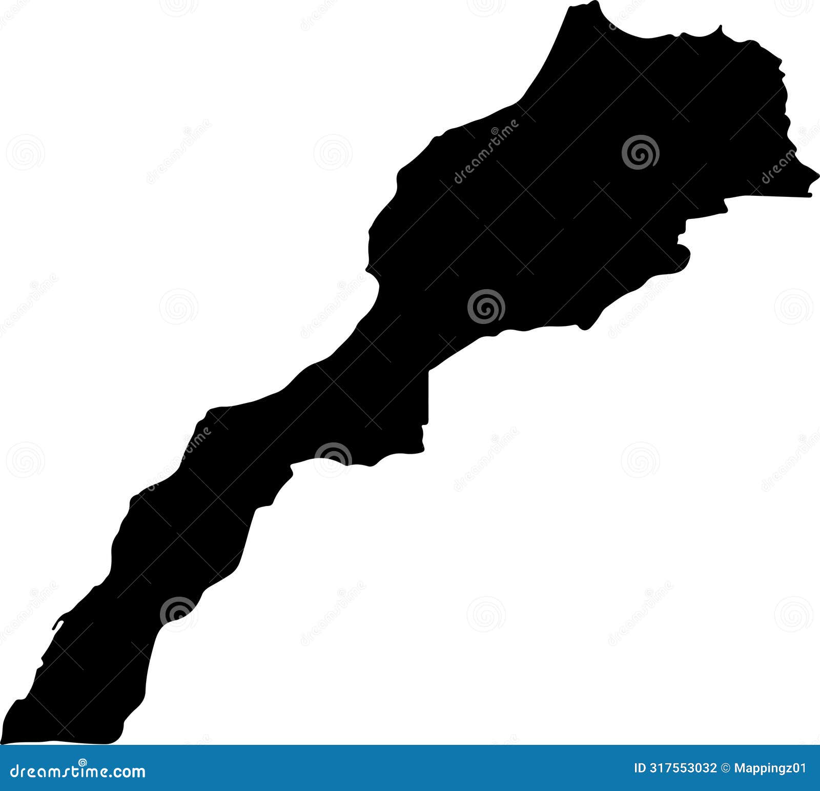Morocco Silhouette Map with Transparent Background Stock Vector ...