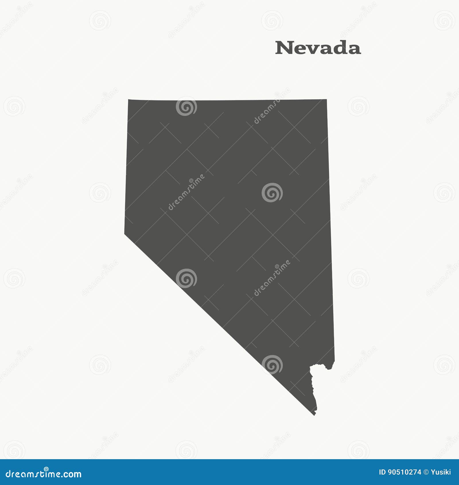 Outline Map of Nevada. Illustration. Stock Illustration - Illustration ...