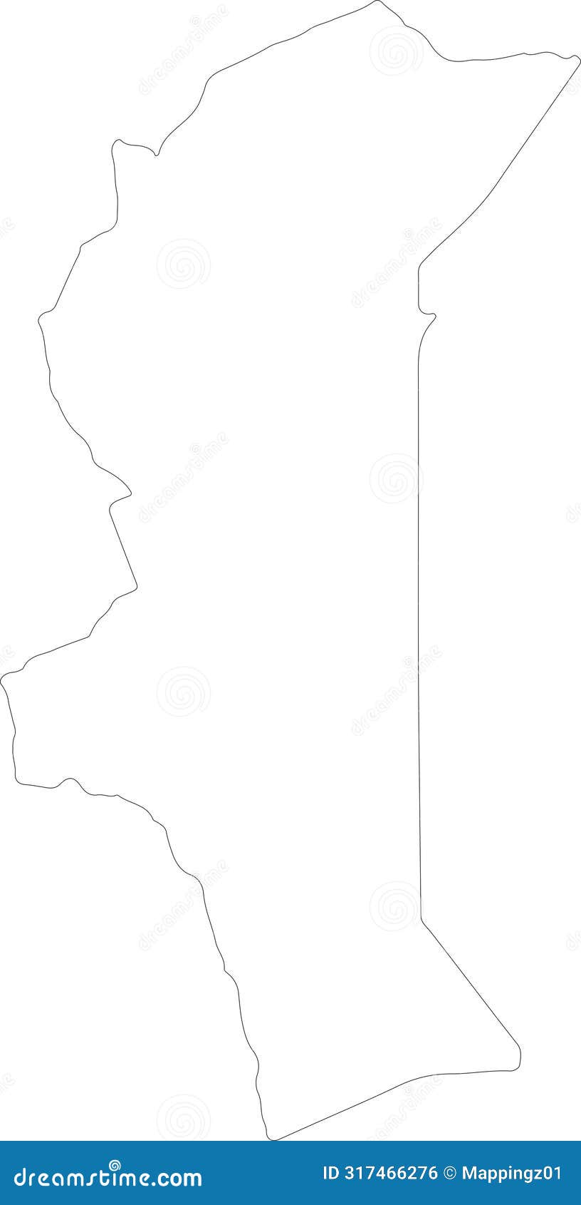 North-Eastern Kenya Outline Map Stock Illustration - Illustration of ...