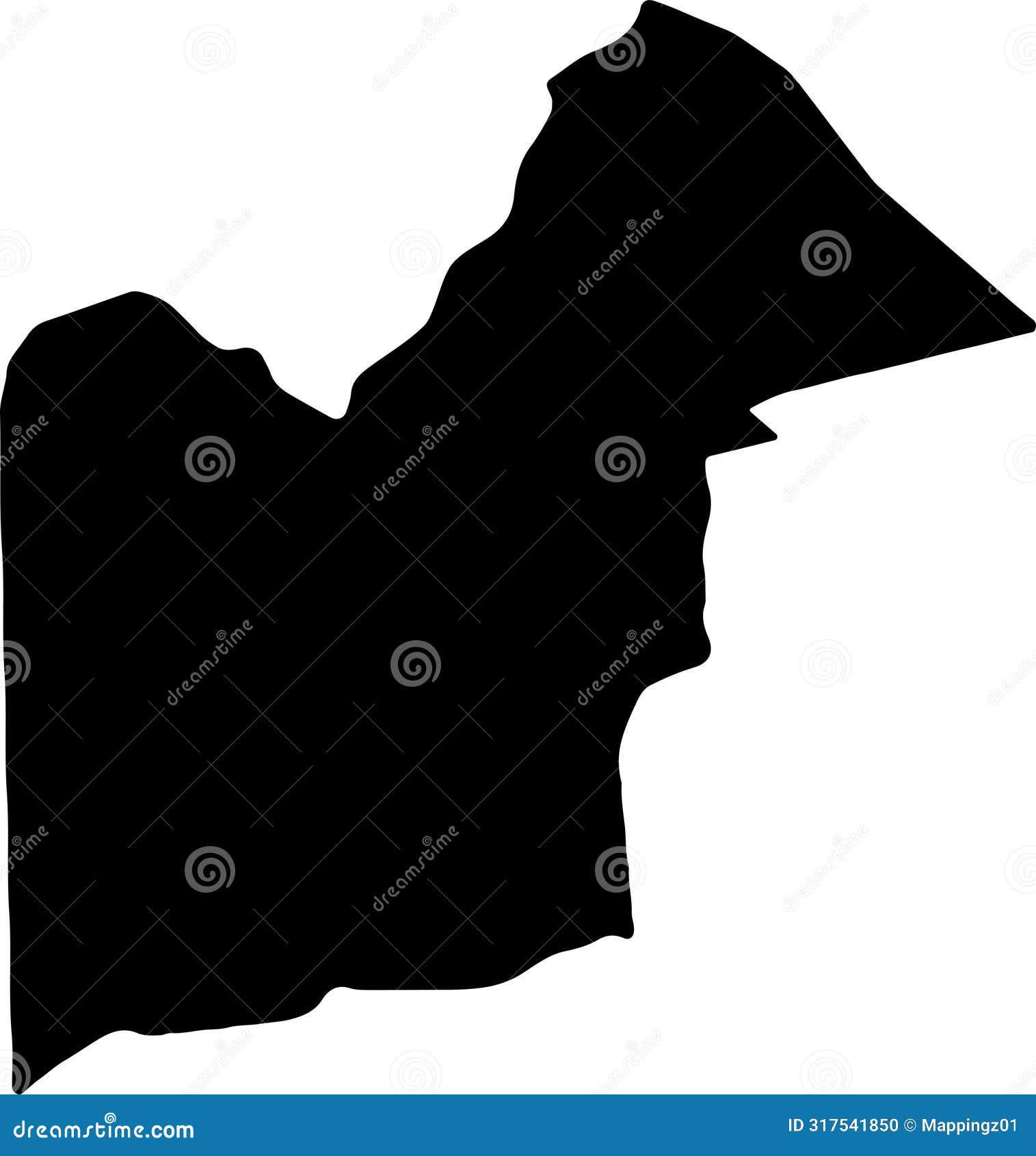 Belize Belize Silhouette Map With Transparent Background Vector ...