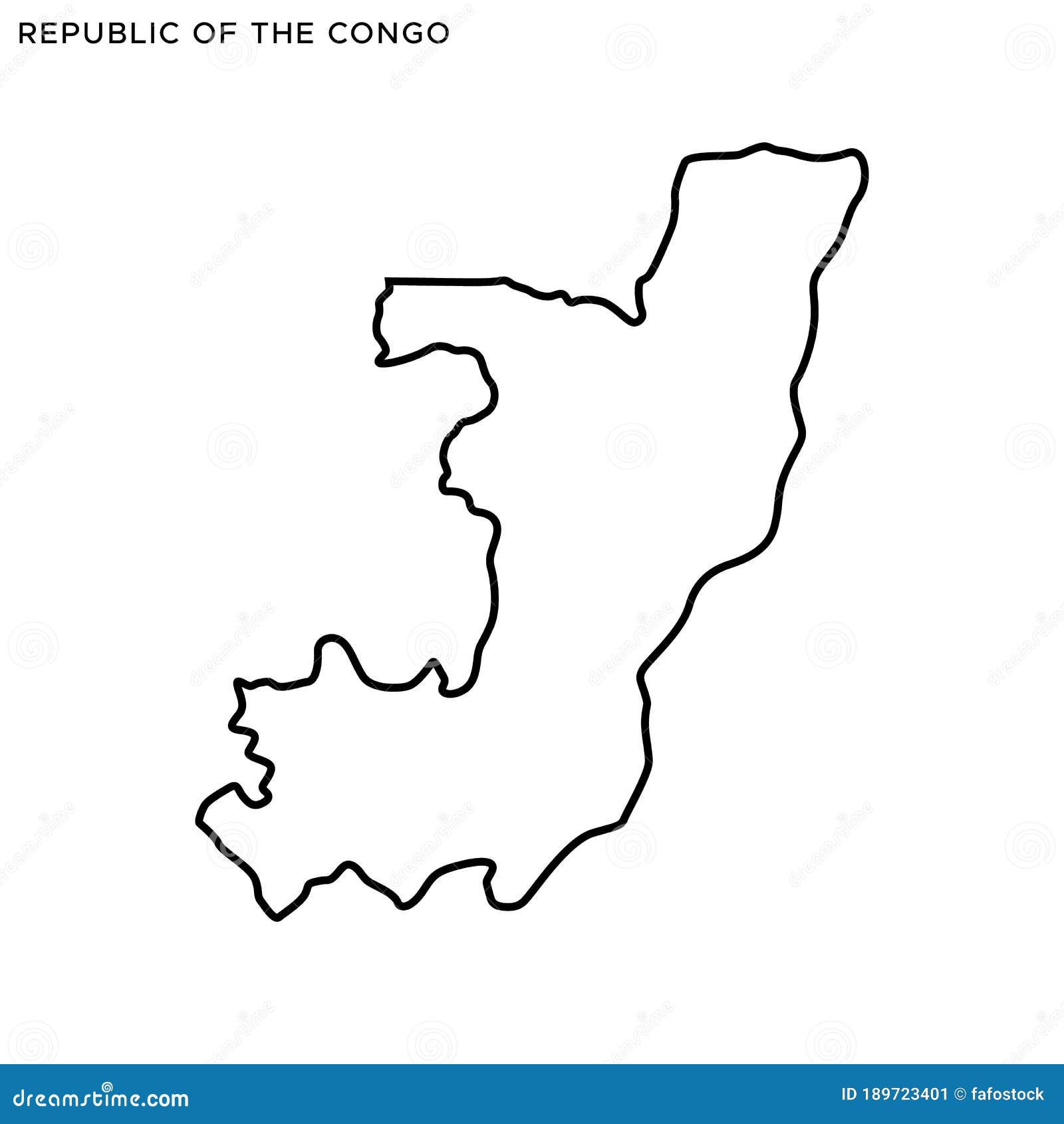 Outline Map of Republic of the Congo Vector Design Template. Editable ...